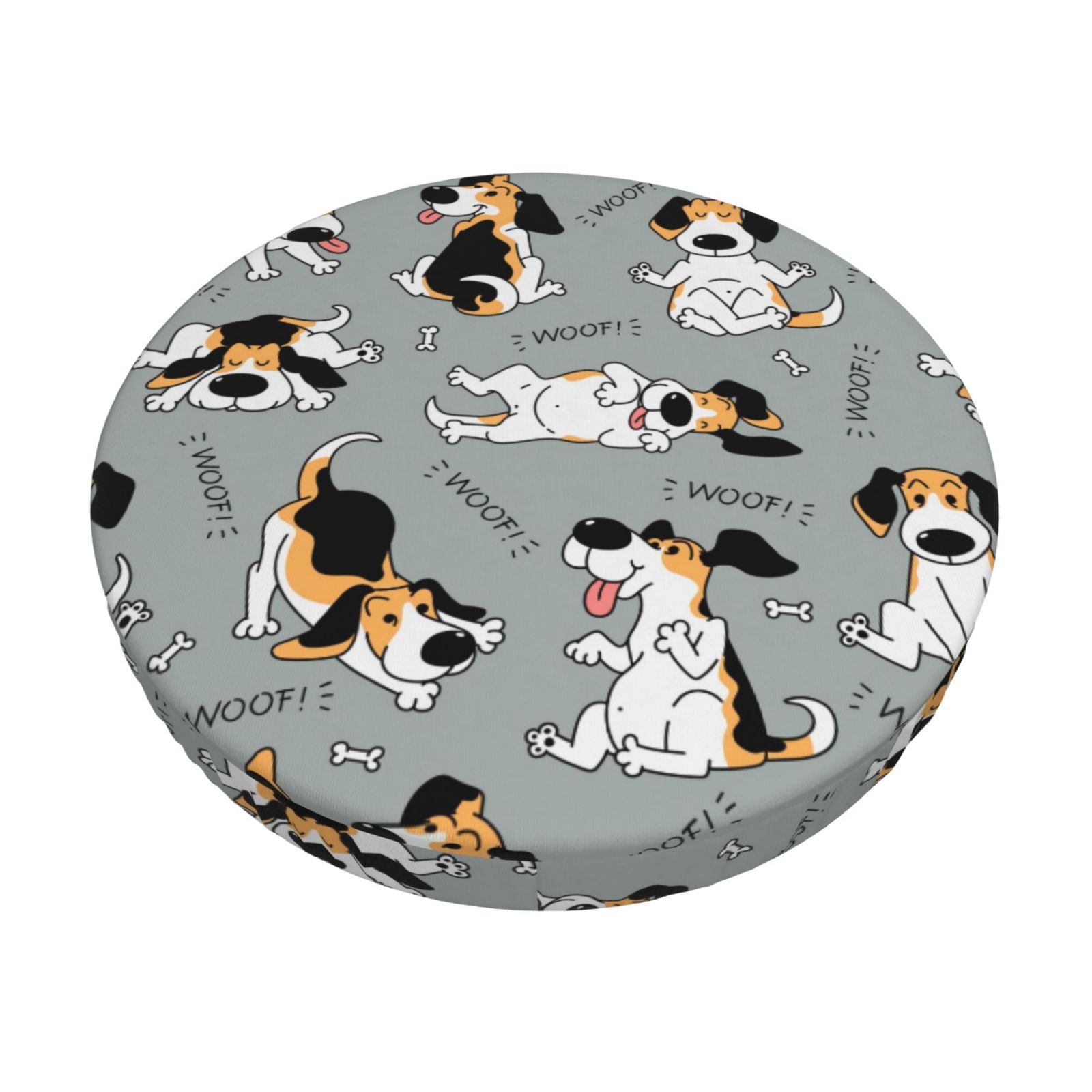 Coaee Funny Beagle Active Dog Round Bar Stool Seat Covers Washable ...