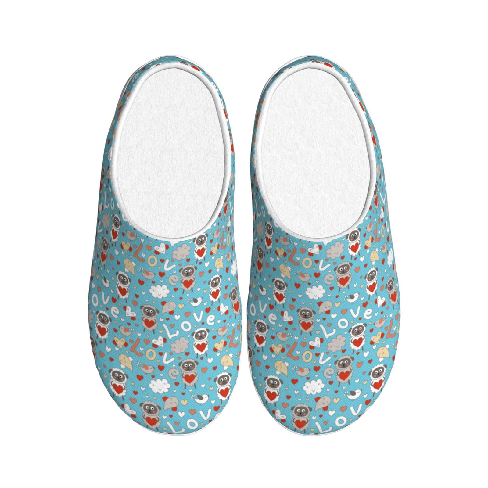 Coaee Funny Cartoon Animals for Mens Slippers Indoor Slip On Shoes ...