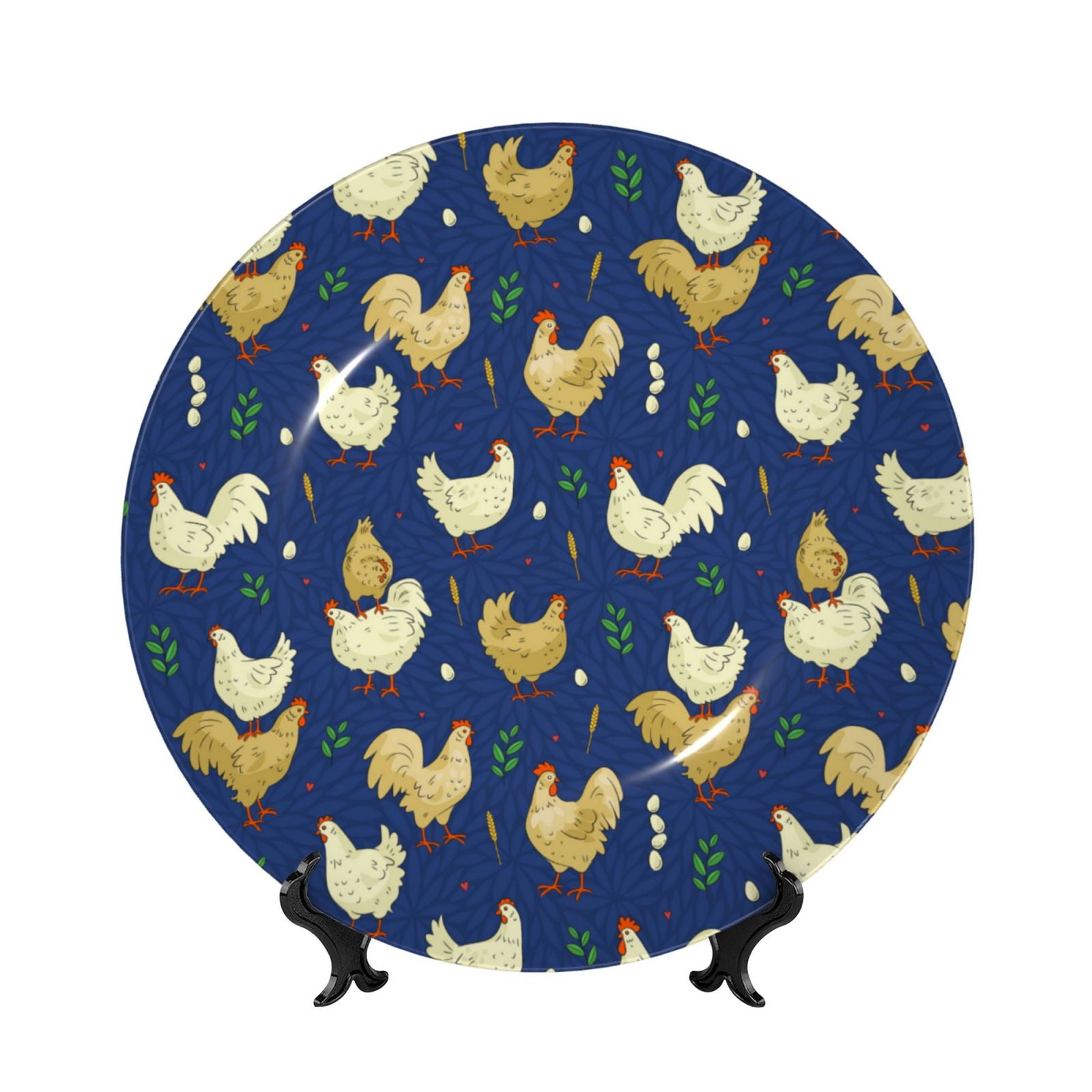 Coaee Funny Chicken for Bone China Decorative Plate Decorative Plate ...