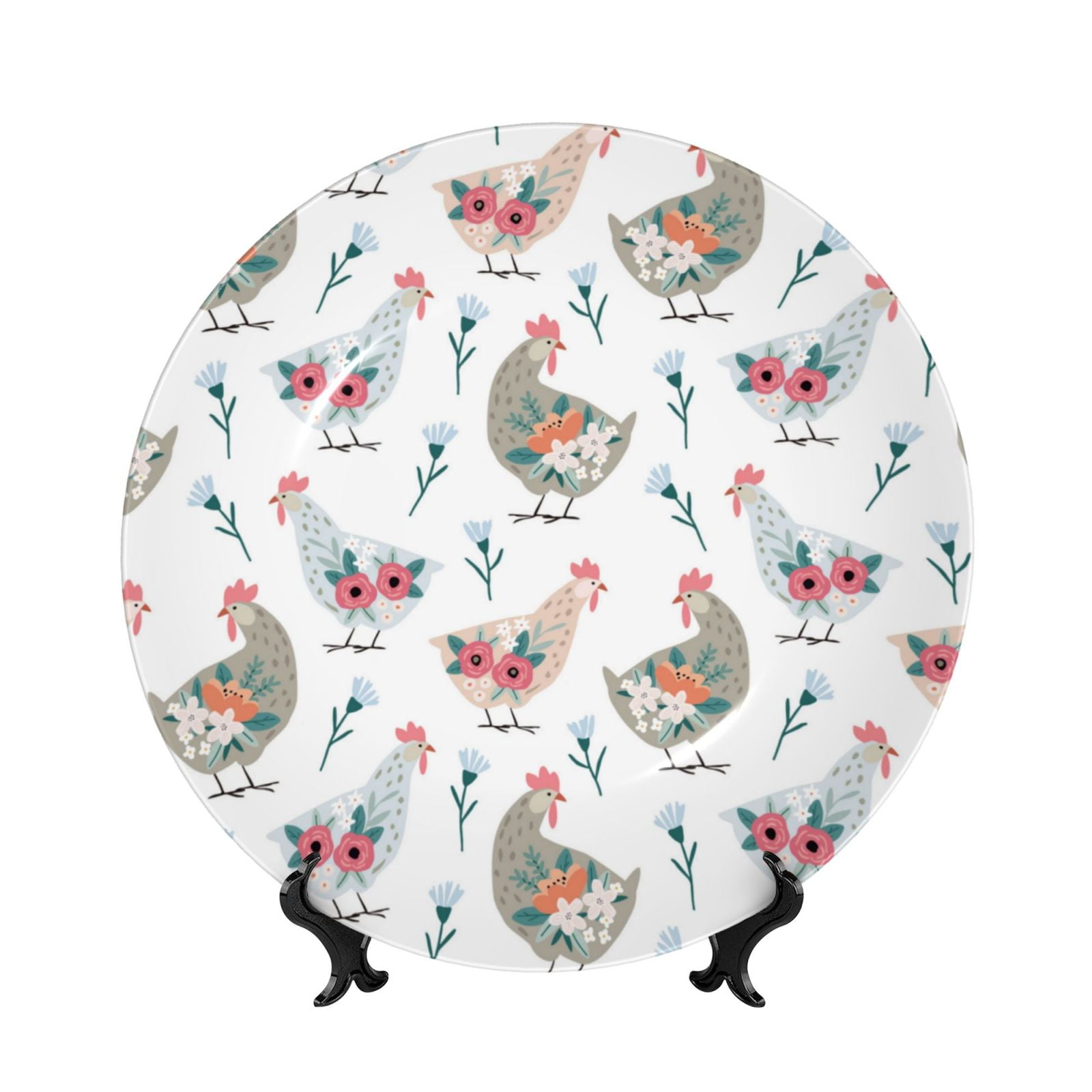 Coaee Funny Chicken for Bone China Decorative Plate Decorative Plate ...