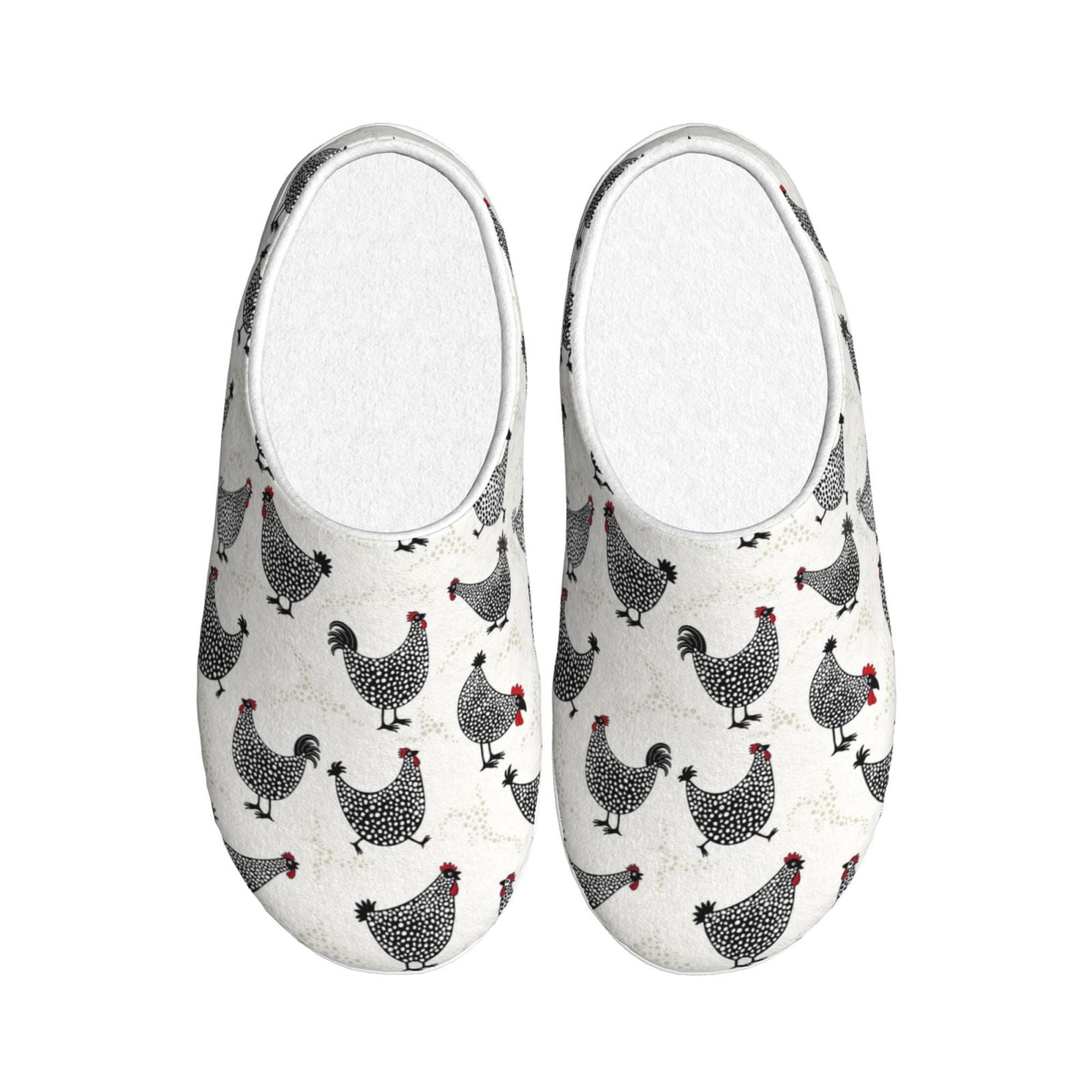 Coaee Funny Chicken for Mens Slippers Indoor Slip On Shoes Slippers for ...