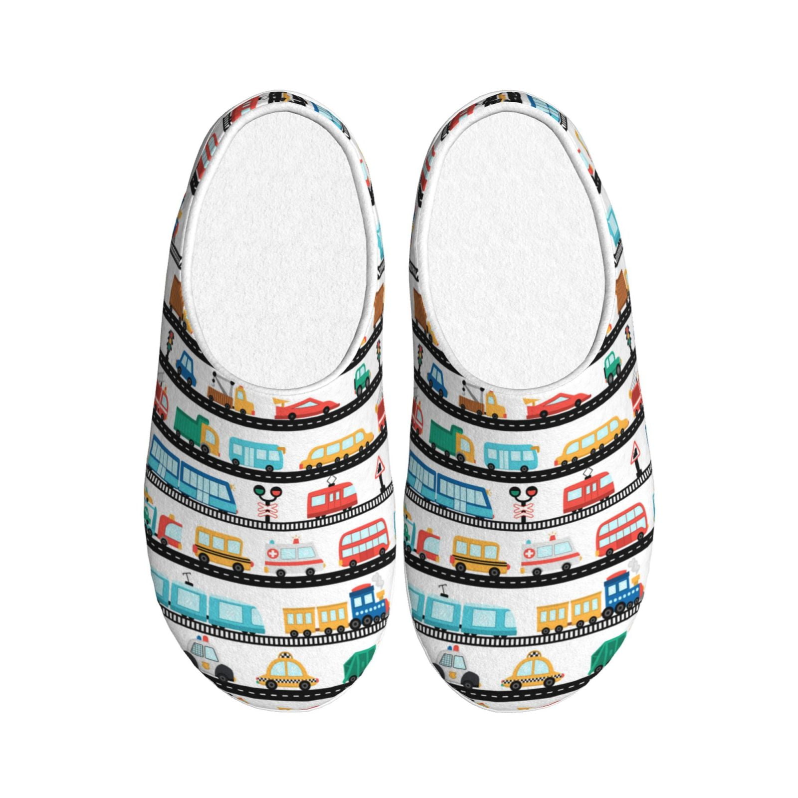 Coaee Funny Transport for Mens Slippers Indoor Slip On Shoes Slippers ...