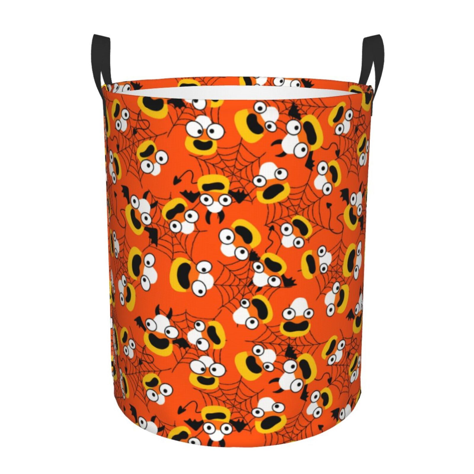Coaee Funny corn spider web for Laundry Basket with Handle, Clothes ...