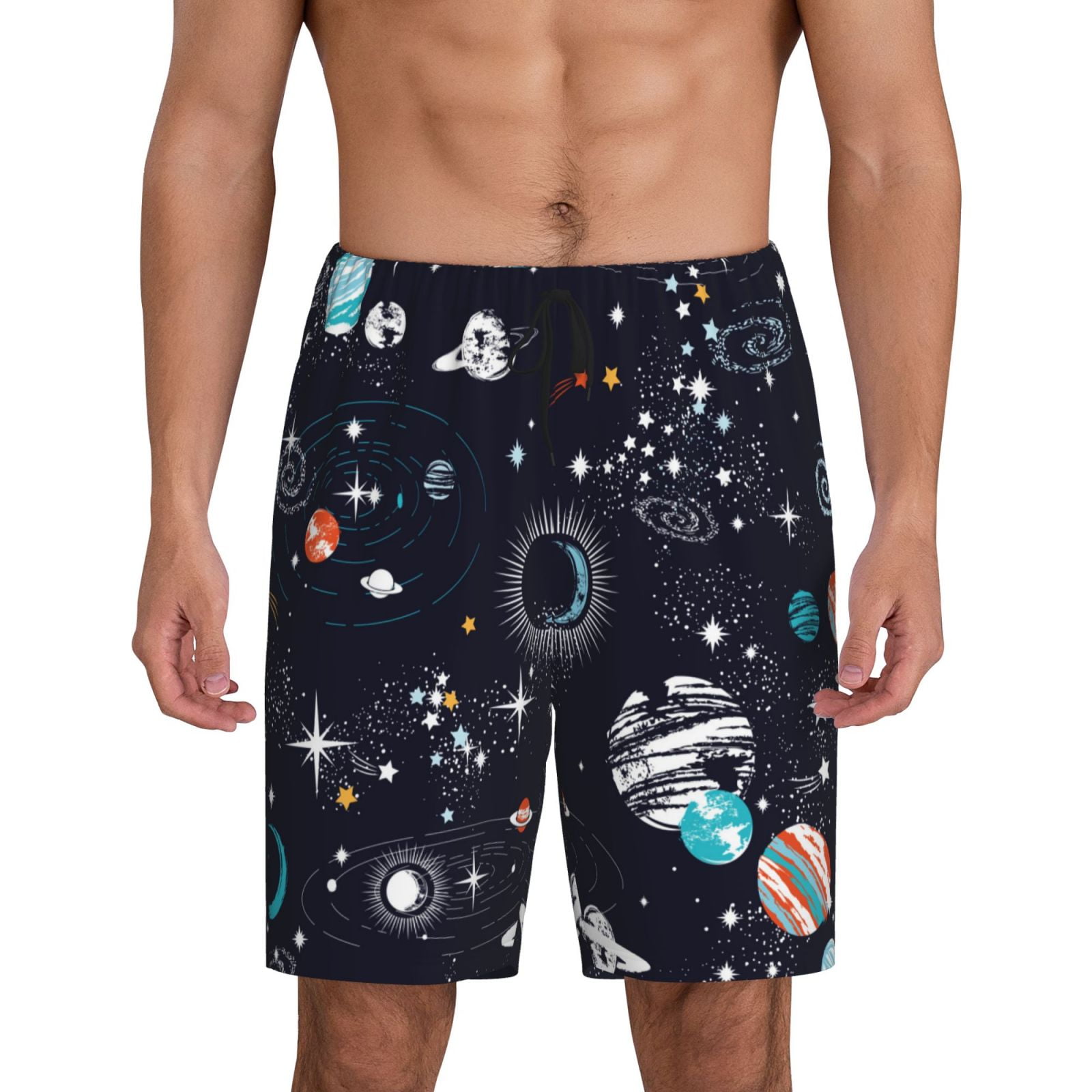 Coaee Galaxy2 Men's Pajama Pants, Pajama Boxer Shorts with Elastic ...