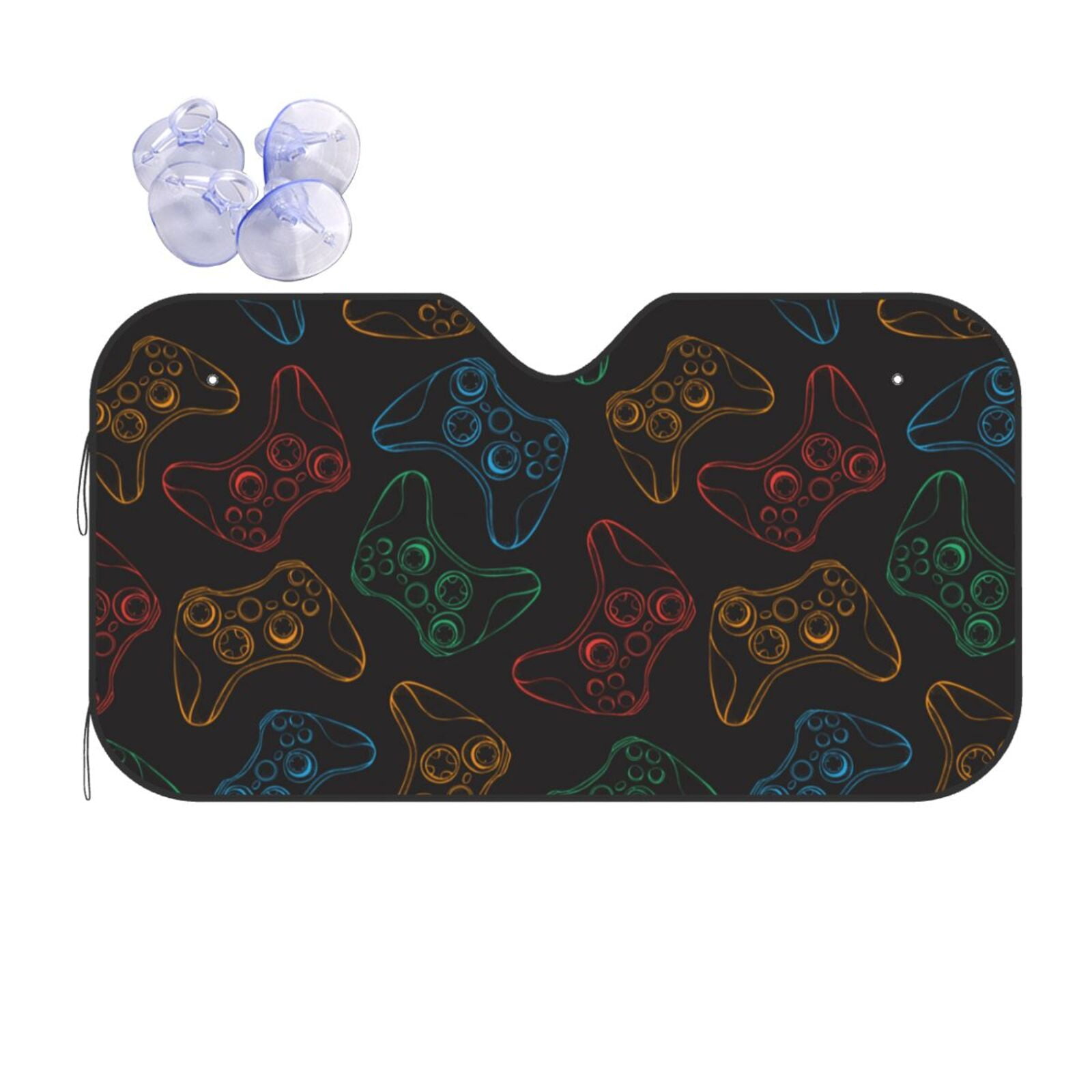 Coaee Gamepad Joystick Game Print Car Sunshade Windshield Sun Shade ...