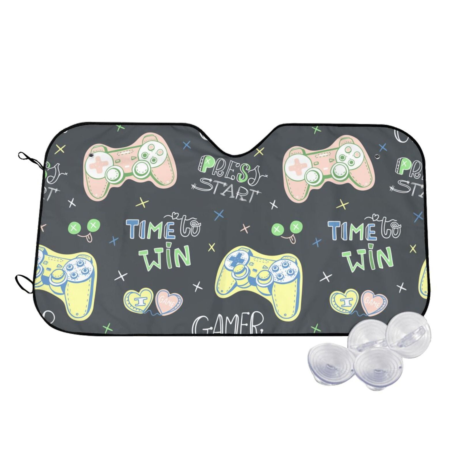 Coaee Gamers Car Windshield Sunshade,Uv Rays Sun Visor Protector Keep ...