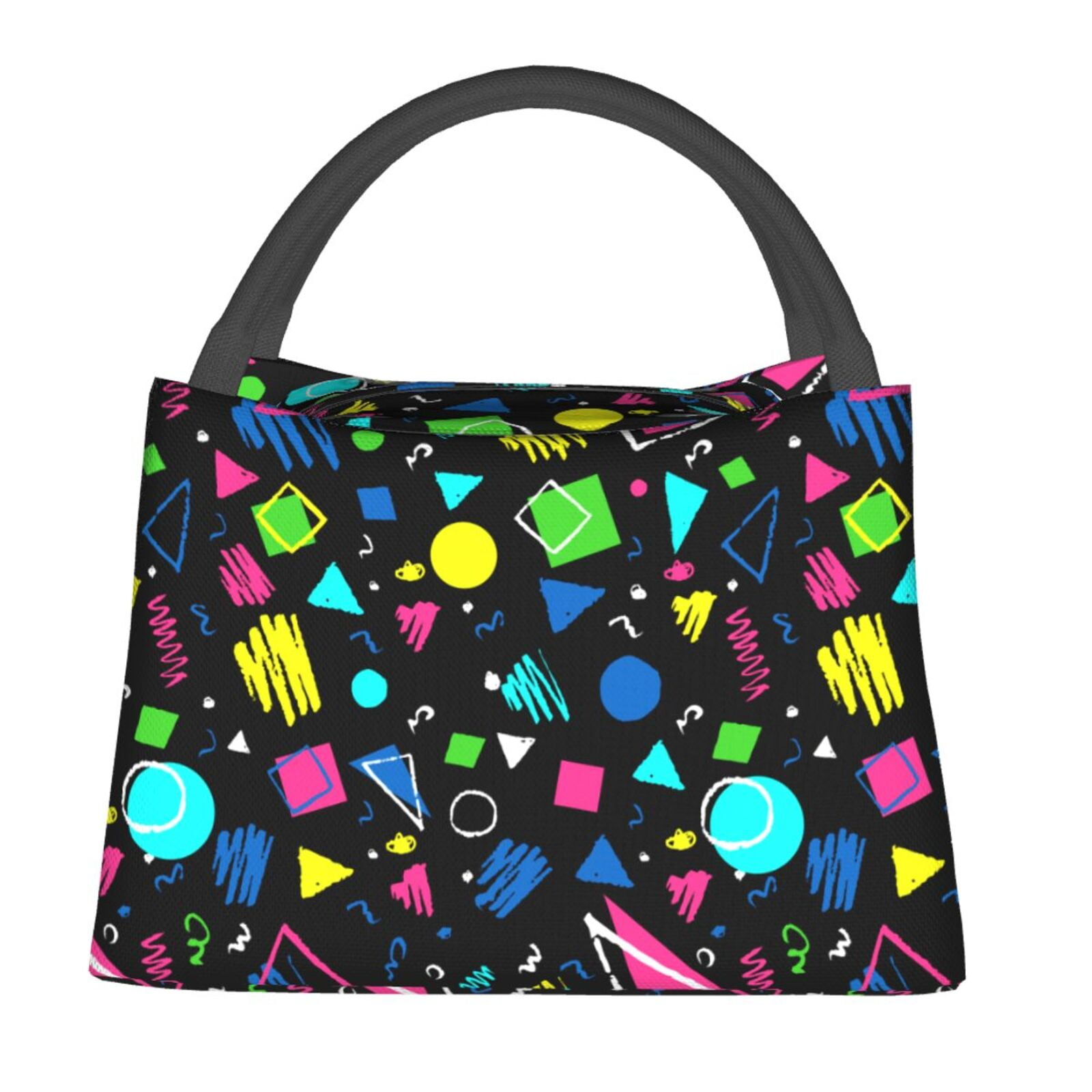 Coaee Geometric 1980s Styled for Reusable Thermal Soft Leakproof Lunch ...