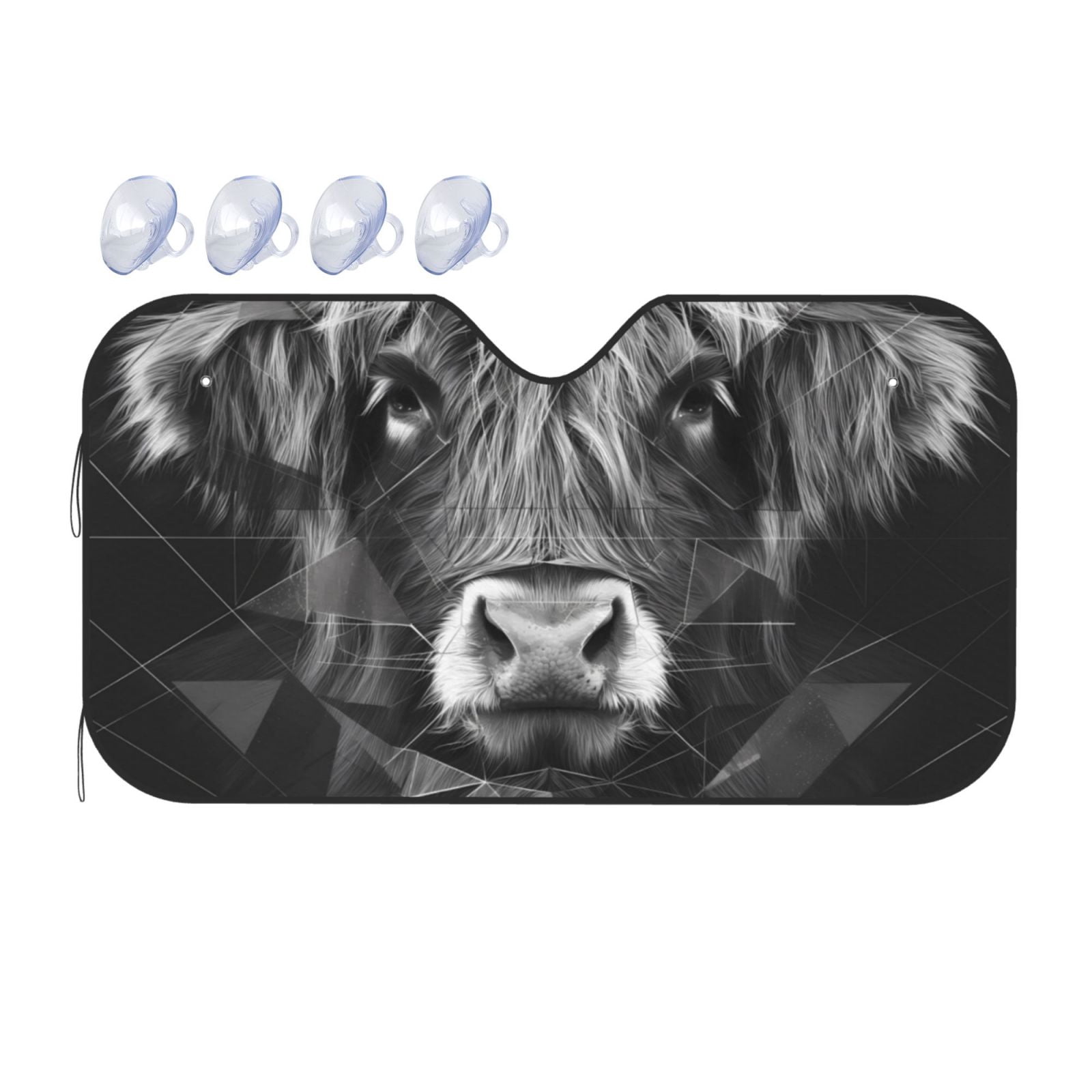 Coaee Geometric Bull Design for Car Sunshade Windshield Sun Shade ...