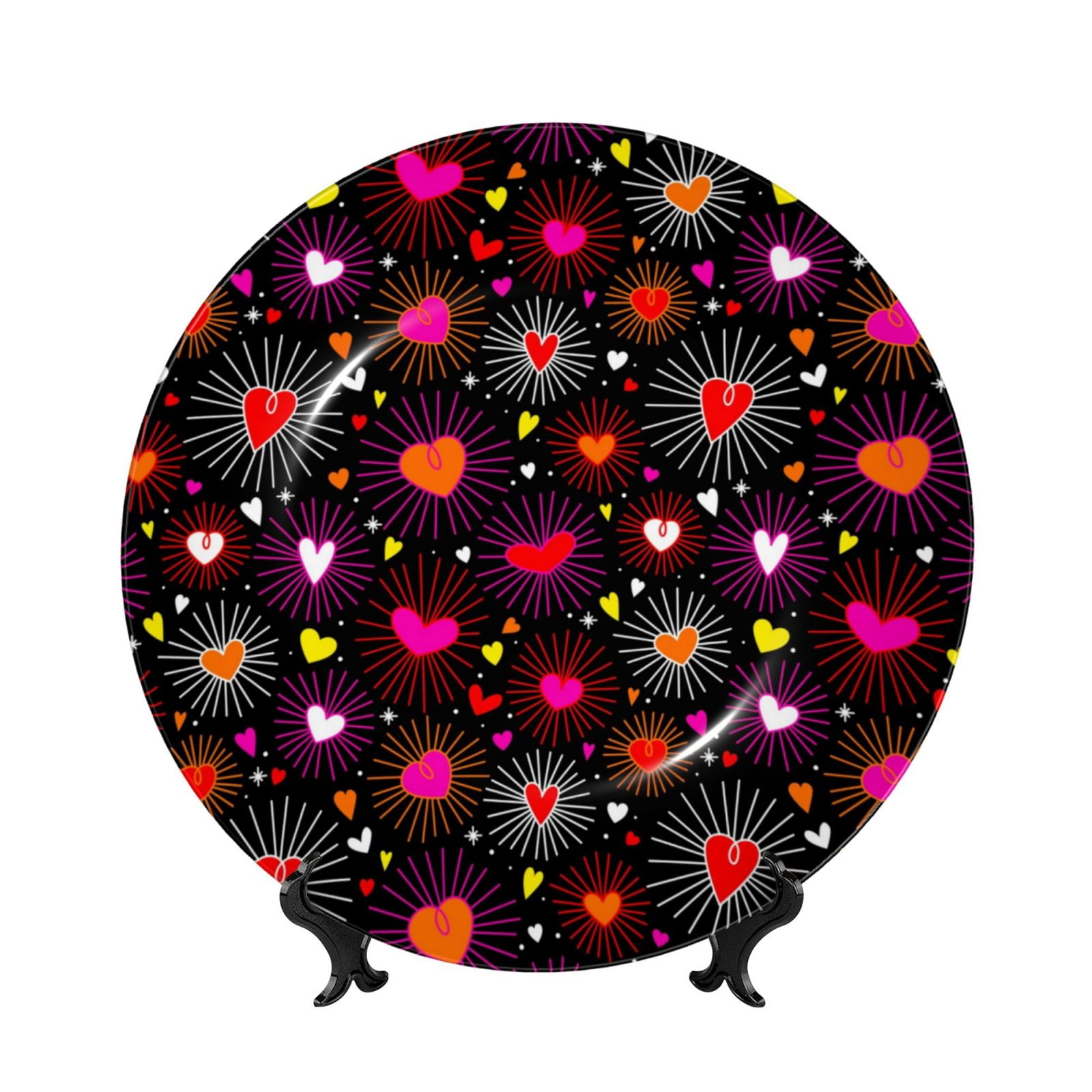 Coaee Geometric Hearts for Bone China Decorative Plate Decorative Plate ...