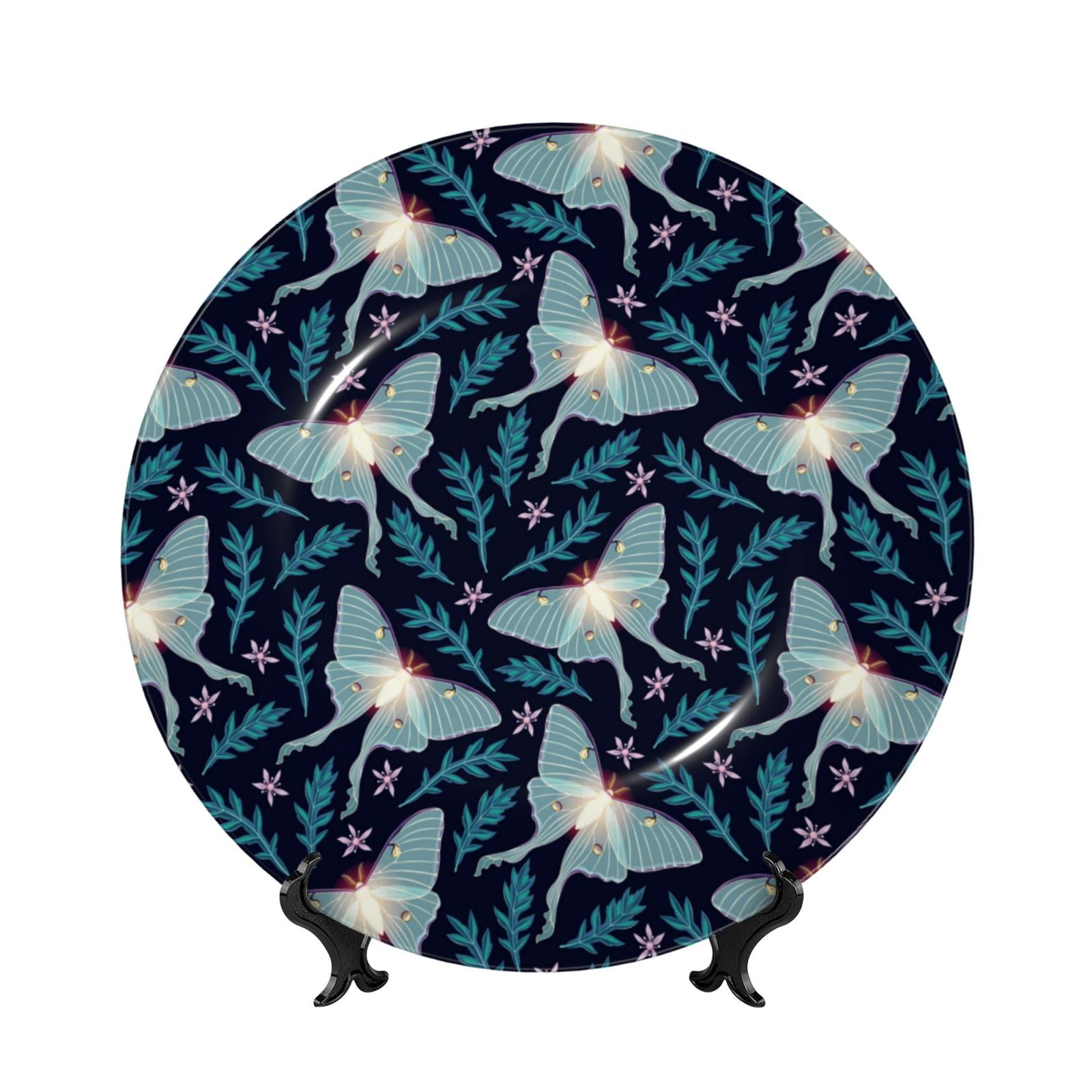 Coaee Glowing Butterfly for Bone China Decorative Plate Decorative ...