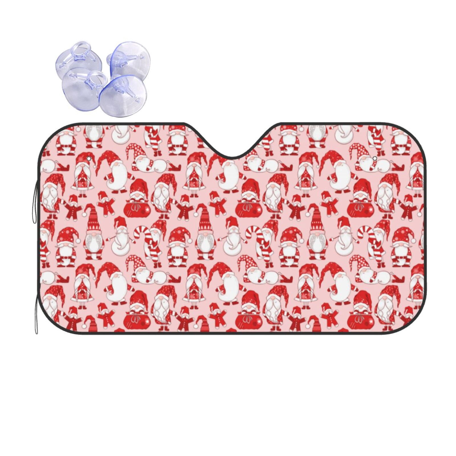 Coaee Gnome Merry Christmas Print Car Sunshade Windshield Sun Shade ...