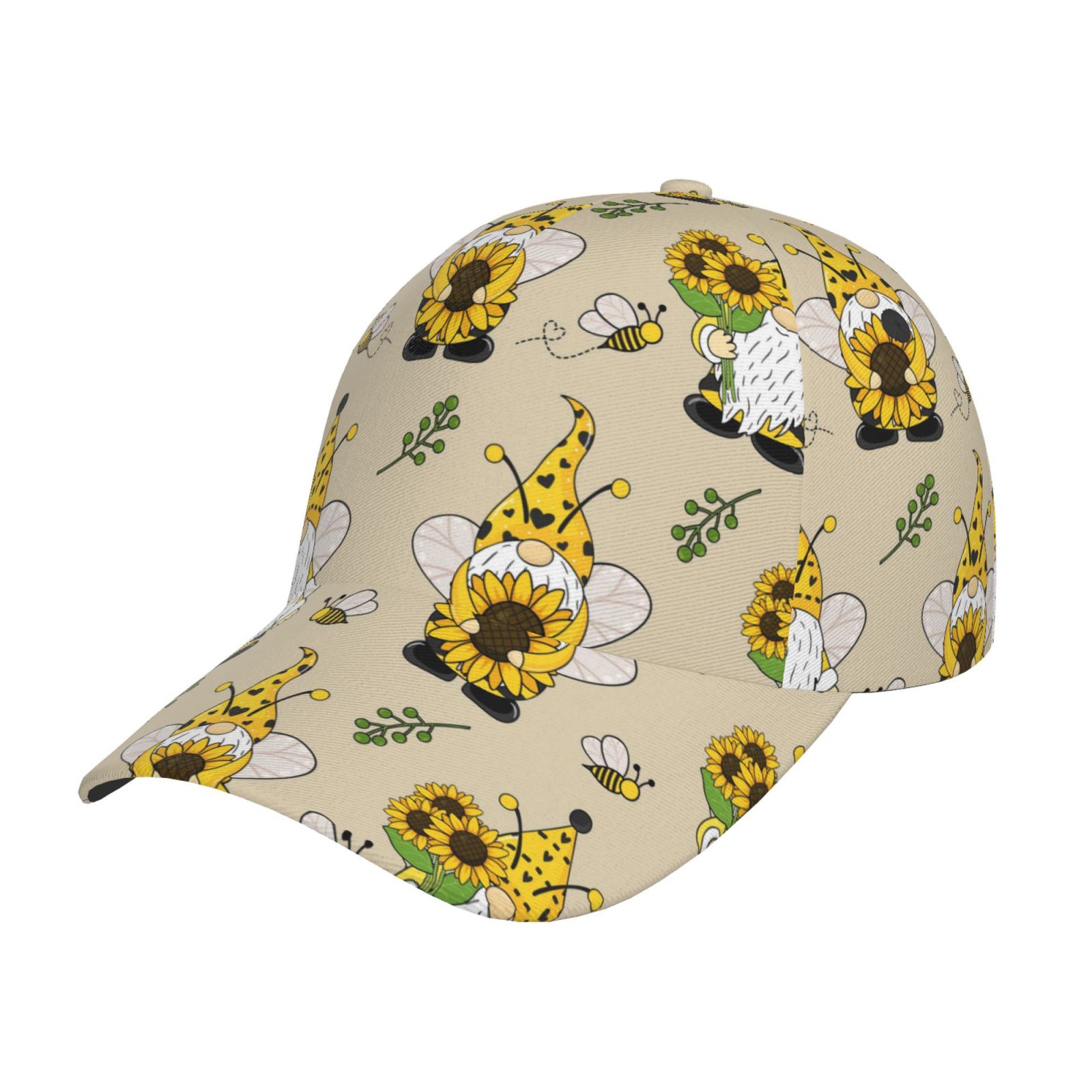 Coaee Gnomes Bees And Sunflowers Baseball Cap, Outdoor Hat, Adjustable ...