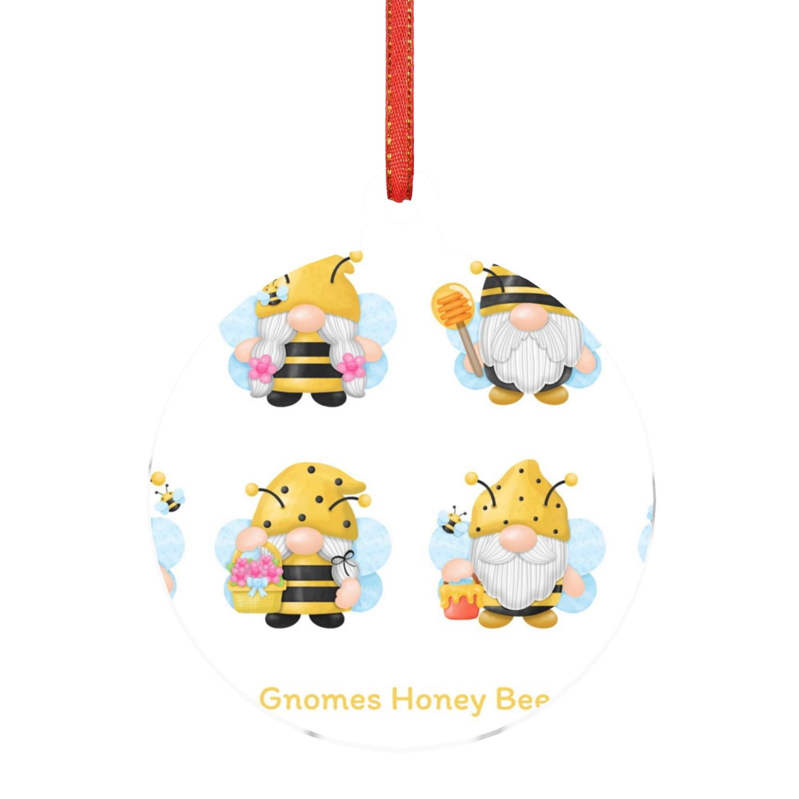 Coaee Gnomes Honey Bee for Acrylic Ornament Funny Santa Claus Christmas ...