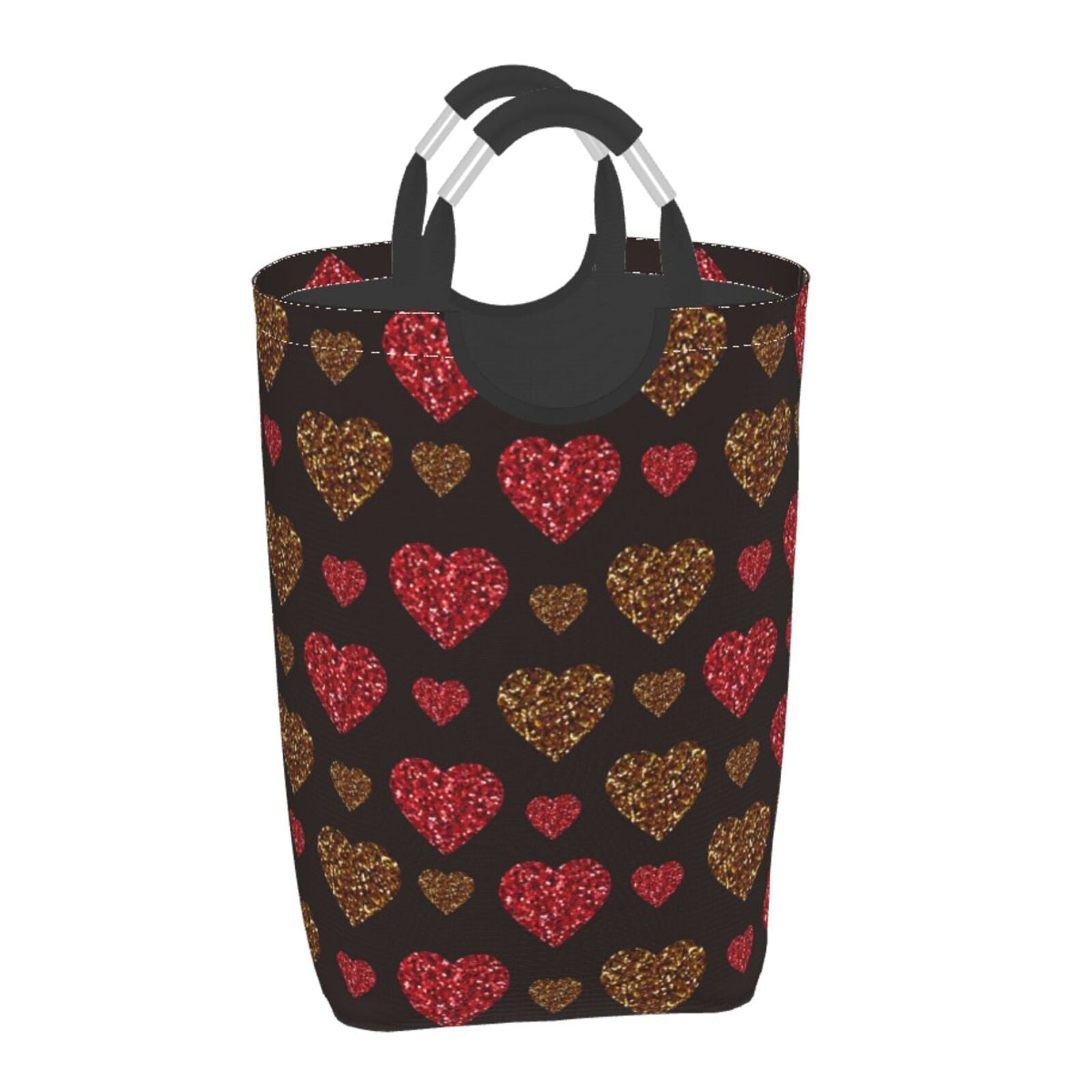 Coaee Gold Glitter Heart for 50L Laundry Baskets with Handles ...