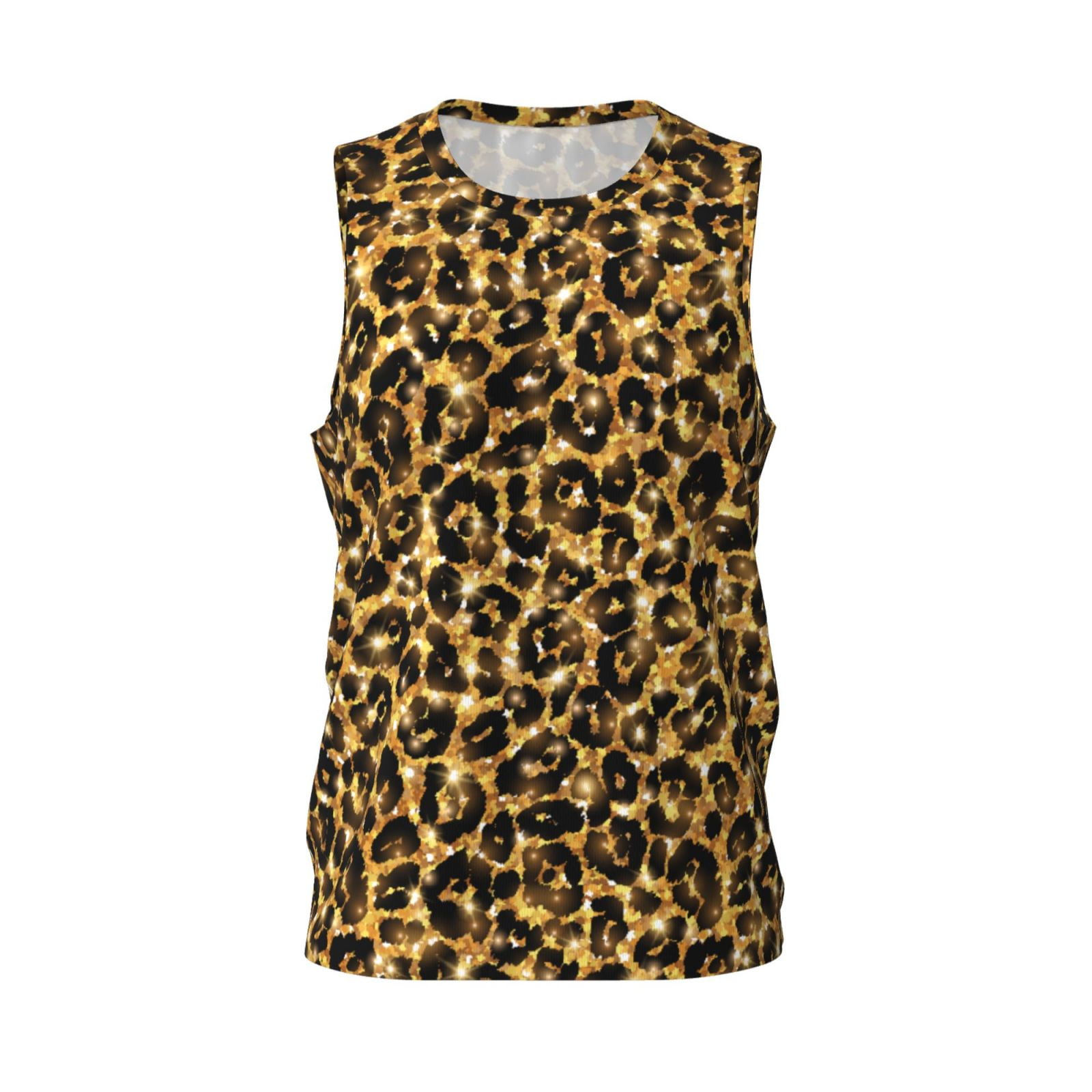 Coaee Gold Glitter Leopard Men's Basketball Jersey S-4XL Men's ...