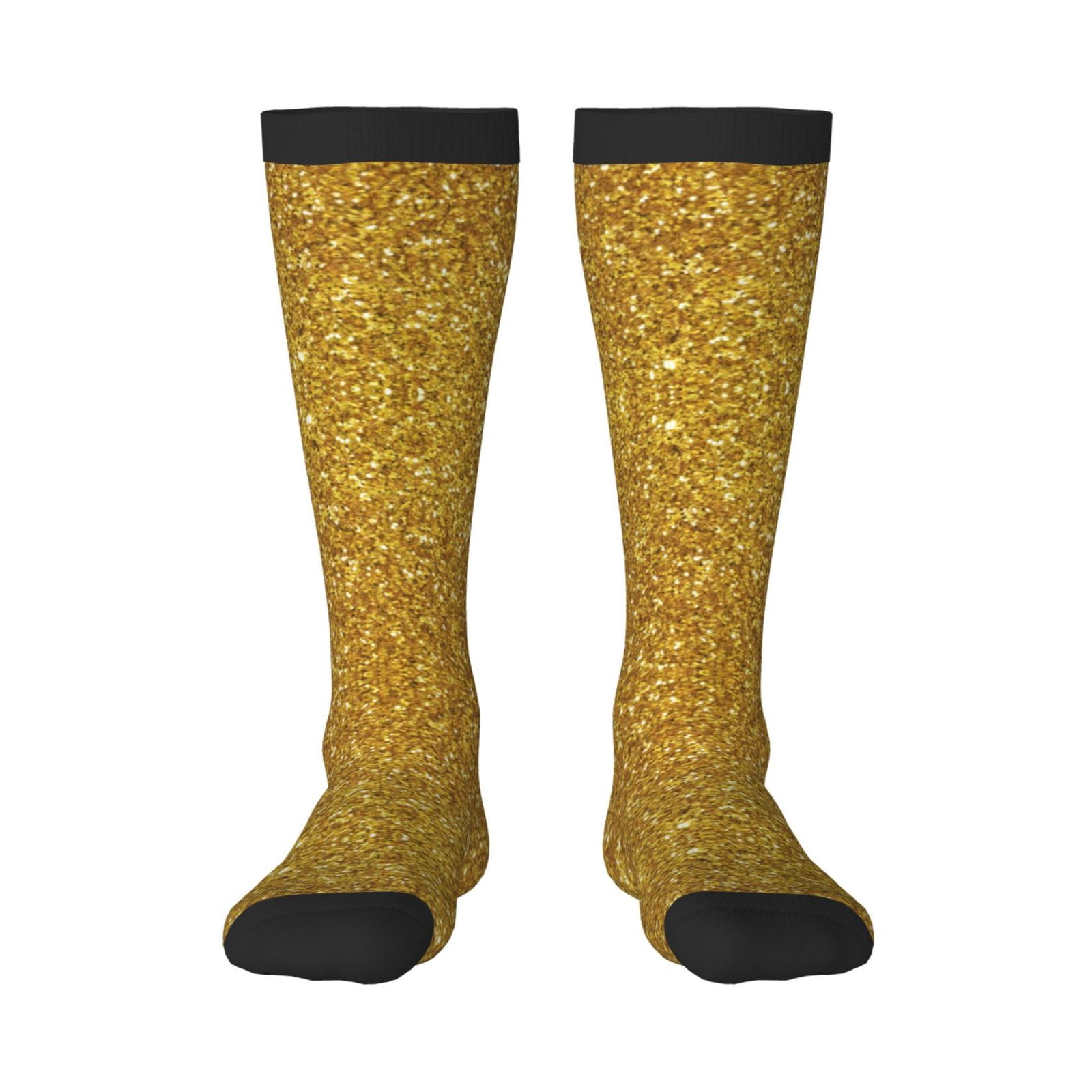 Coaee Gold Glitter Socks, Stylish Sports High Socks Breathable Sock Non ...