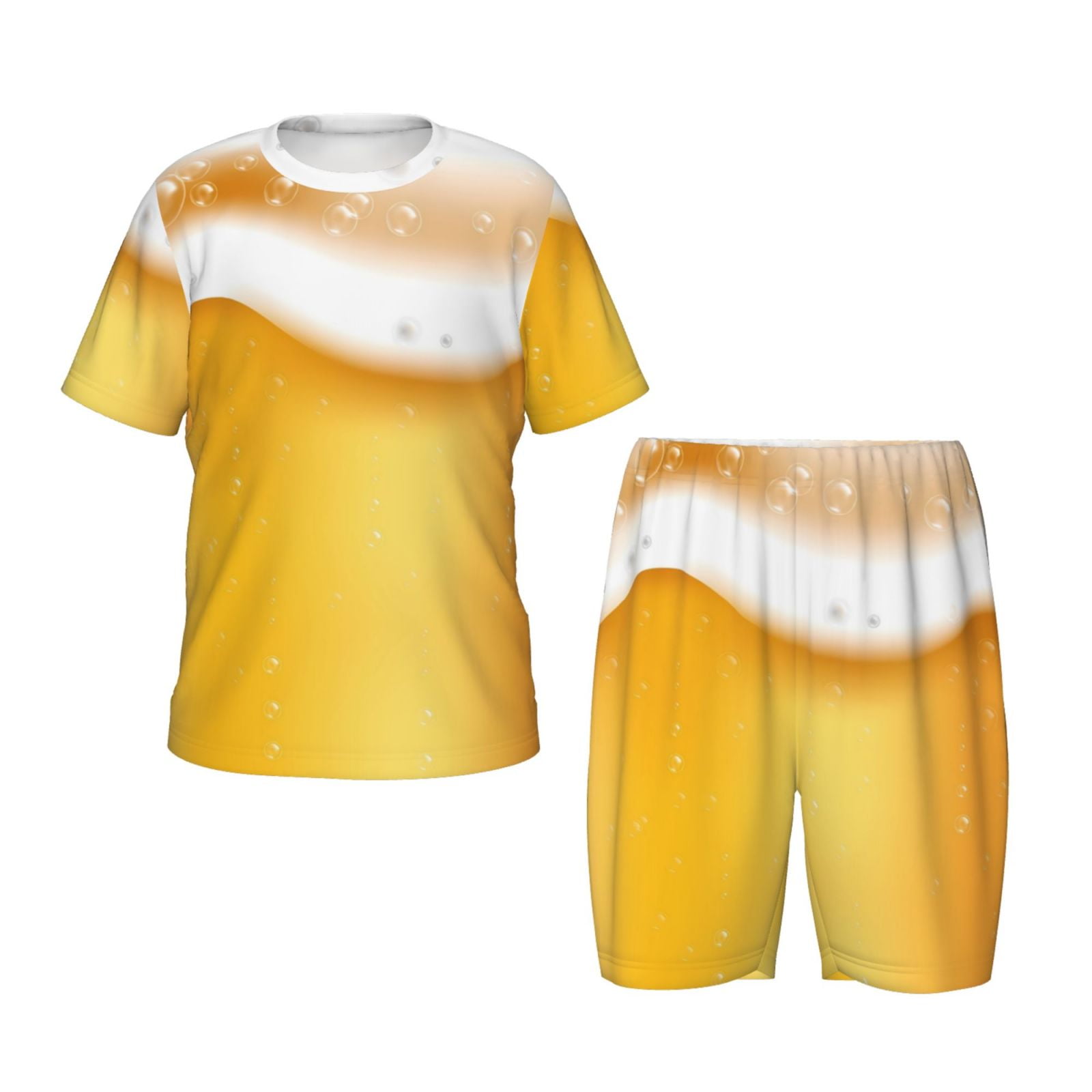 Coaee Golden Beer for Short Sleeve Pajamas Kids Summer Pjs Children ...