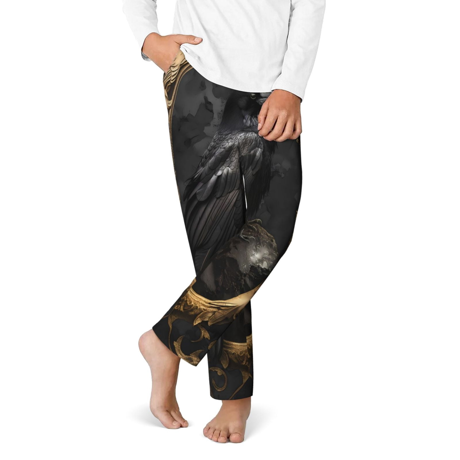 Coaee Gothic Raven Portrait for Teen lounge pants Comfortable Lounge ...
