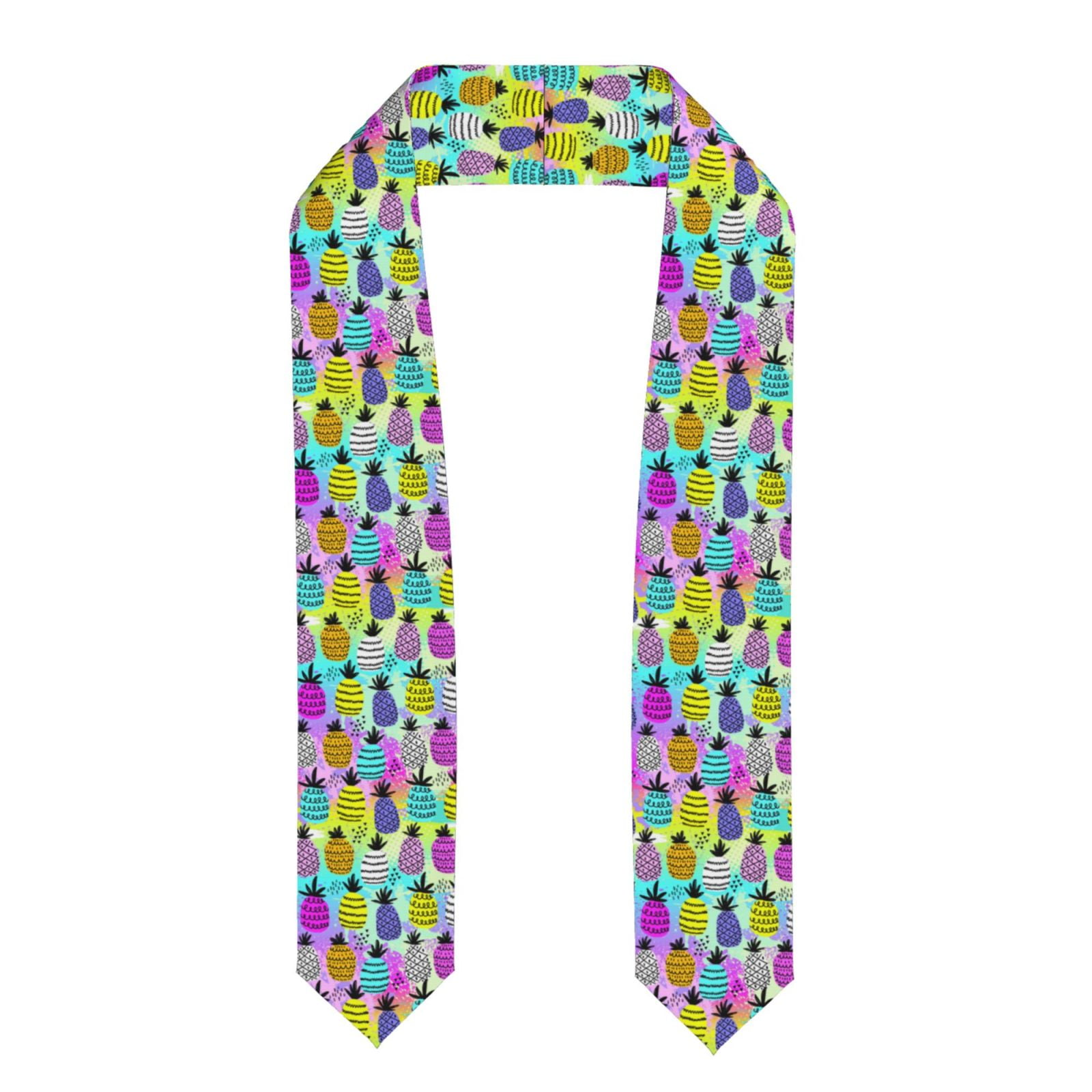 Coaee Graffiti Pineapples Graduation Stole, Unisex, 72" Long Graduation ...