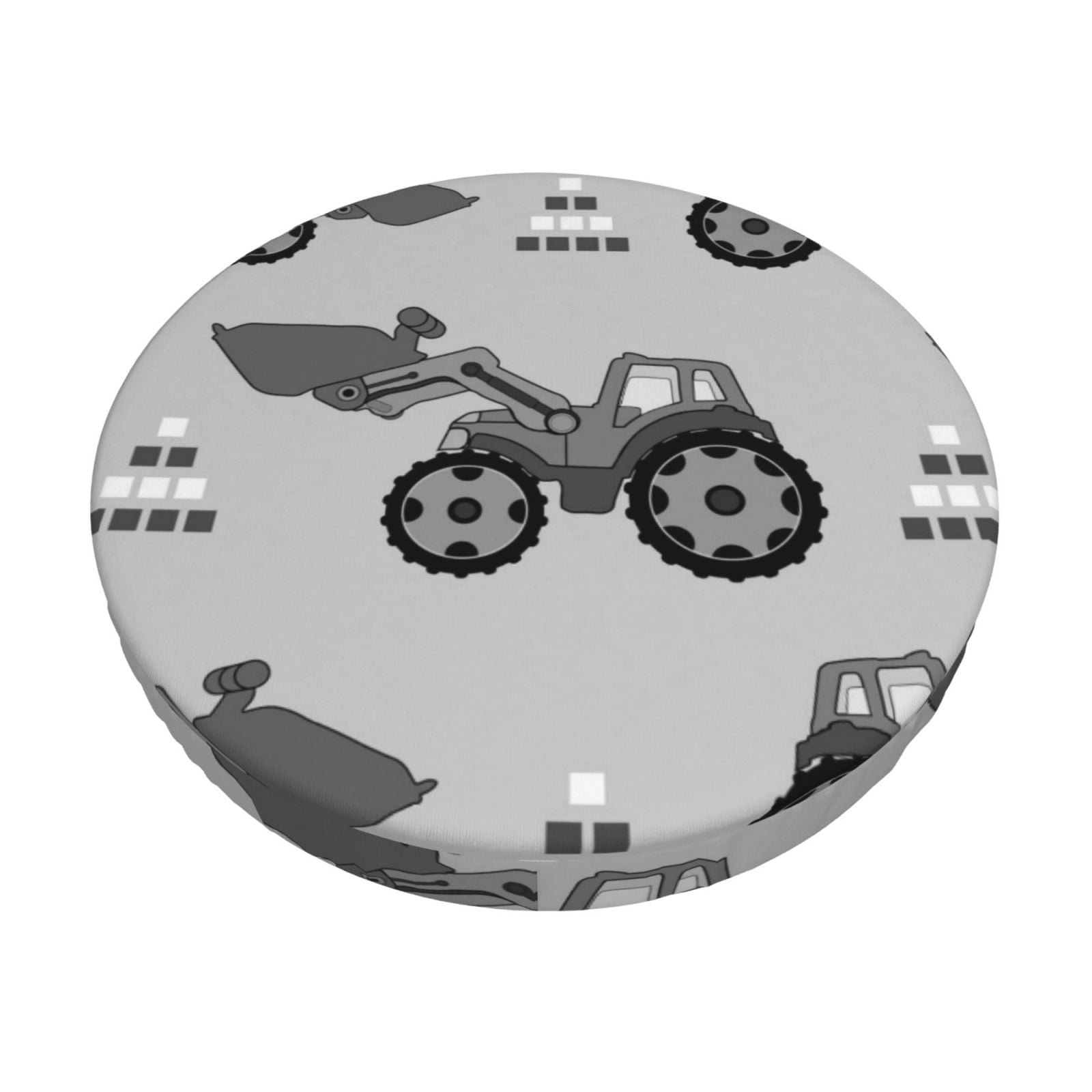 Coaee Gray Tractor Round Bar Stool Seat Covers Washable Stool Cushion ...