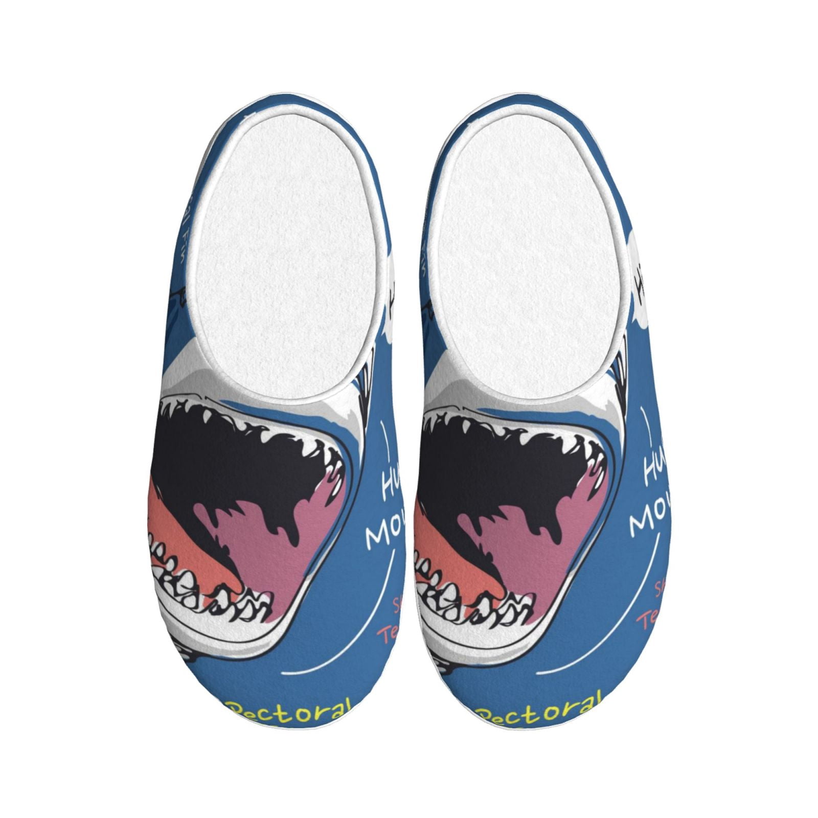 Coaee Great White Shark for Mens Slippers Indoor Slip On Shoes Slippers ...