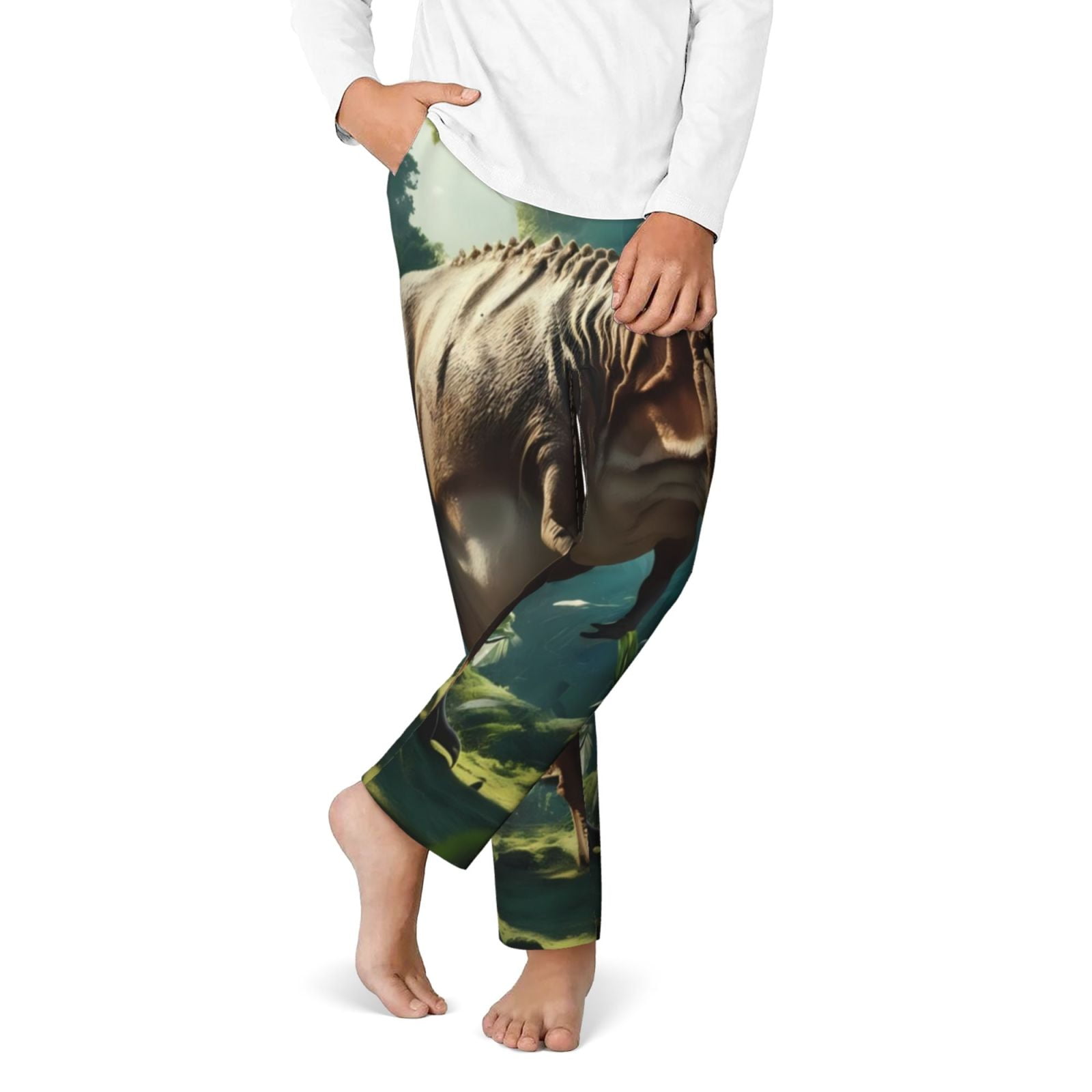 Coaee Green Forest Dinosaur for Teen lounge pants Comfortable Lounge ...