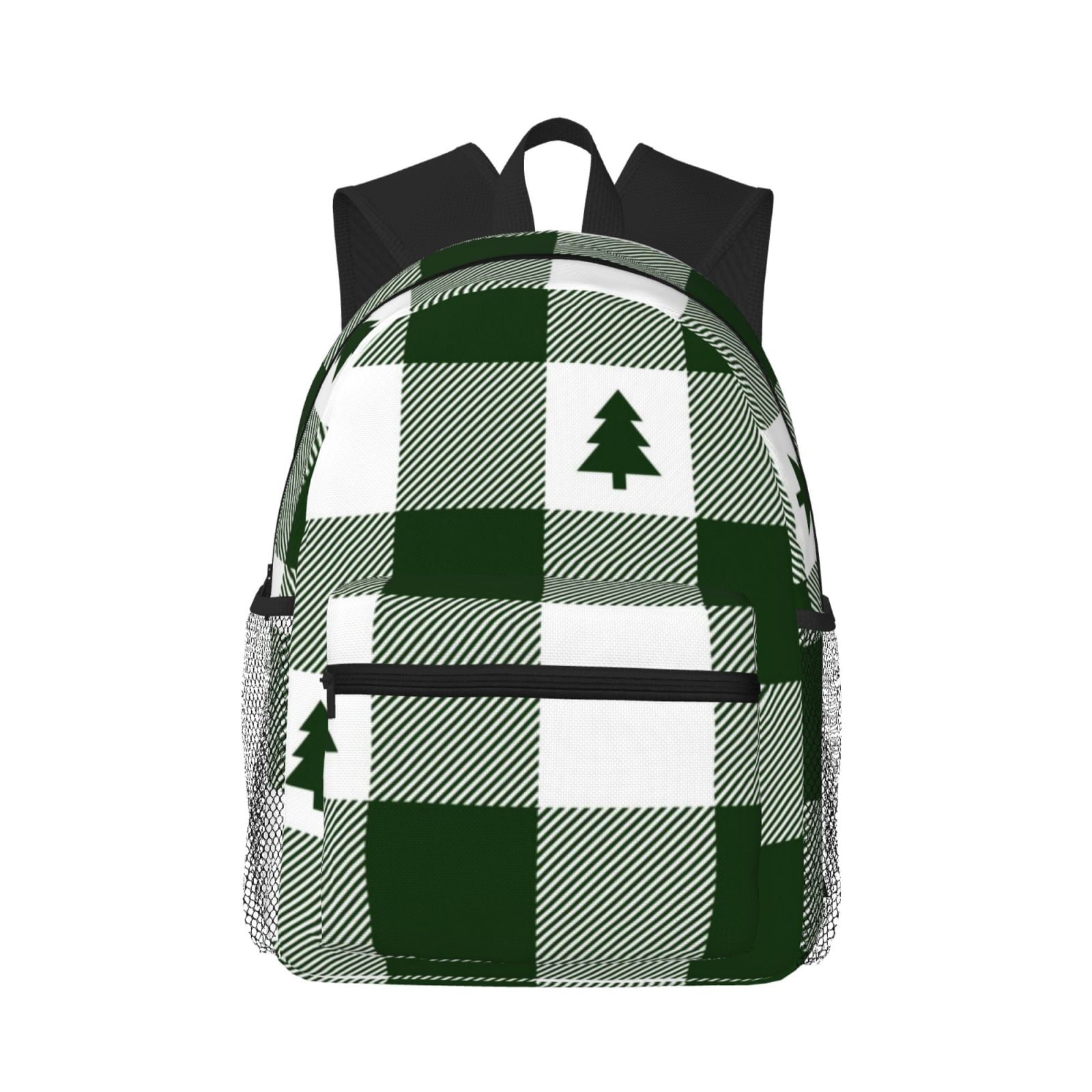 Coaee Green White Lumberjack Plaid Light Casual Backpack Daily use ...