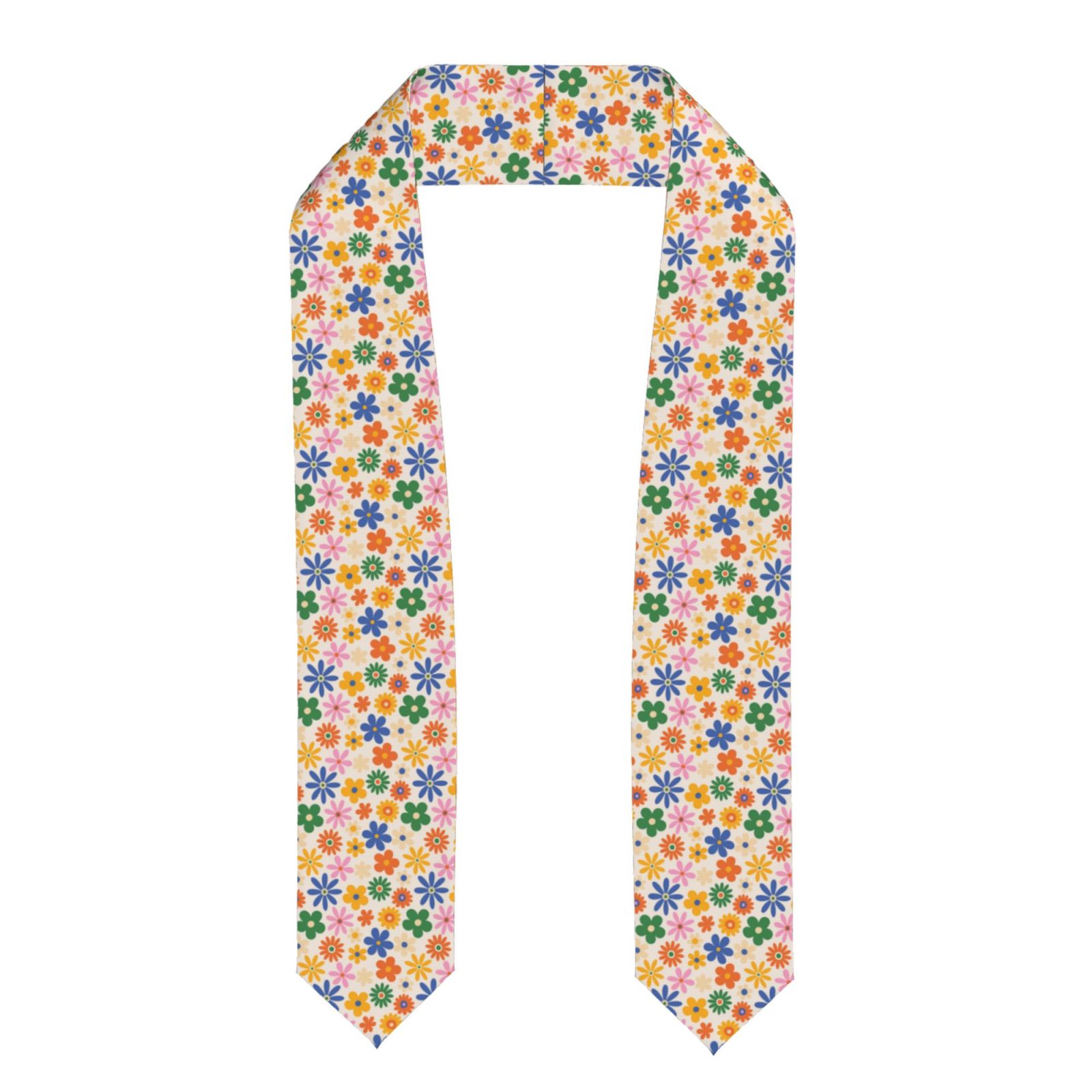 Coaee Groovy Daisy Flowers Graduation Stole, Unisex, 72" Long ...
