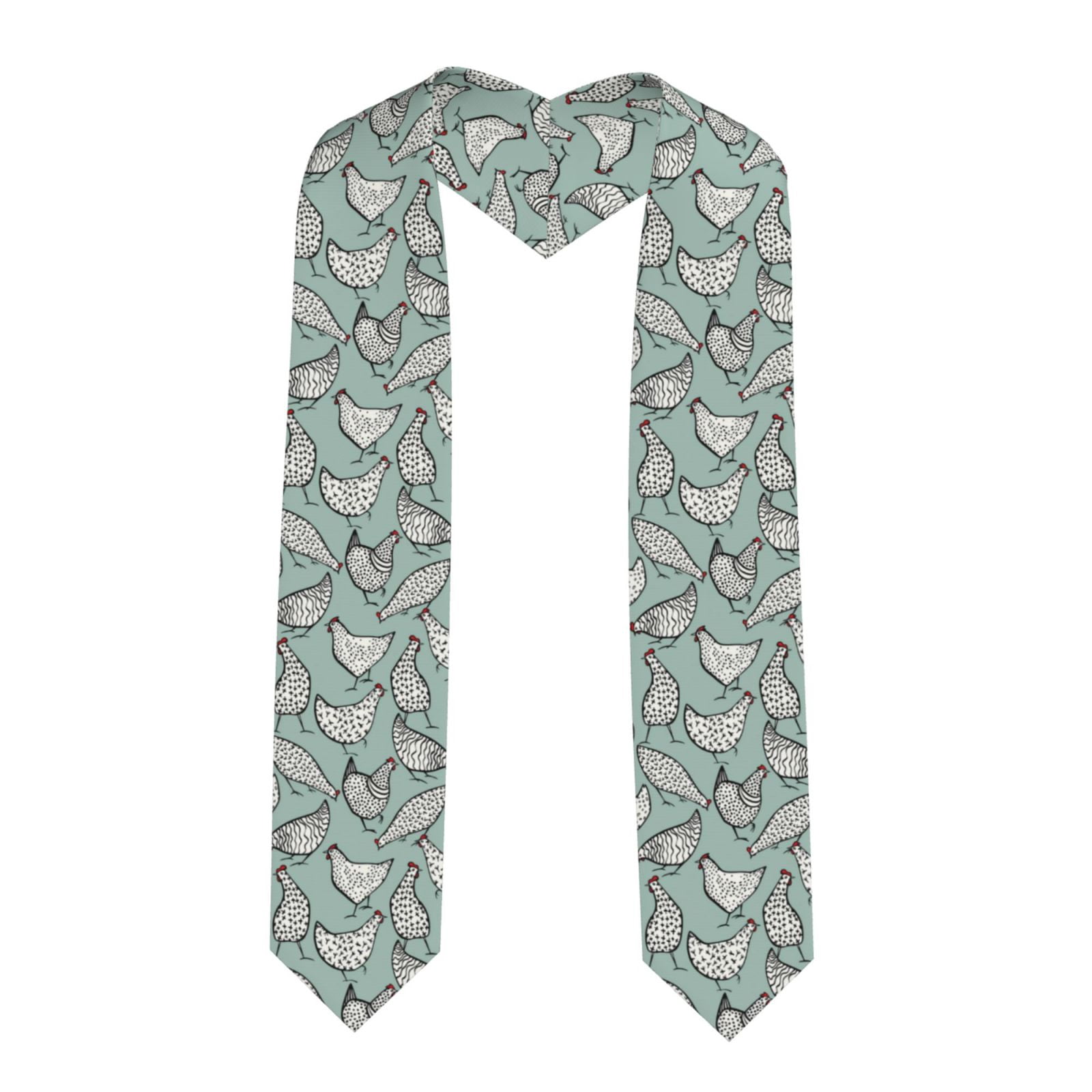 Coaee Hand Drawn Chickens Graduation Stole, Unisex, 72" Long Graduation ...