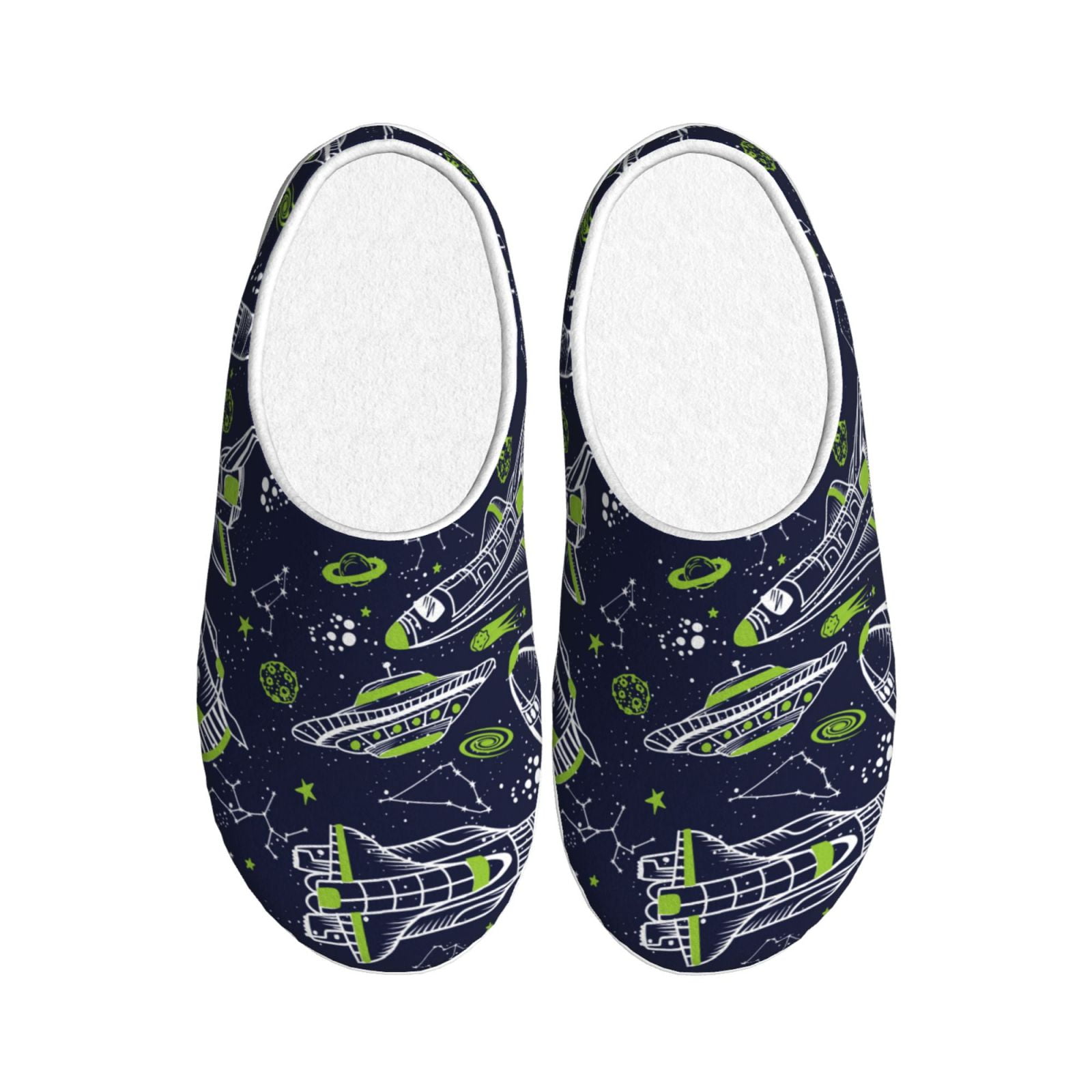 Coaee Hand Drawn Rockets for Mens Slippers Indoor Slip On Shoes ...