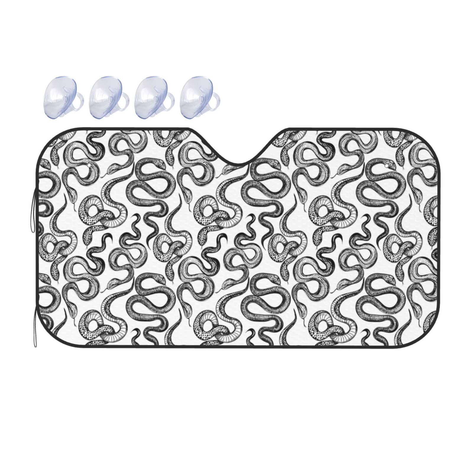 Coaee Hand Drawn Snake for Car Sunshade Windshield Sun Shade Reflect UV ...