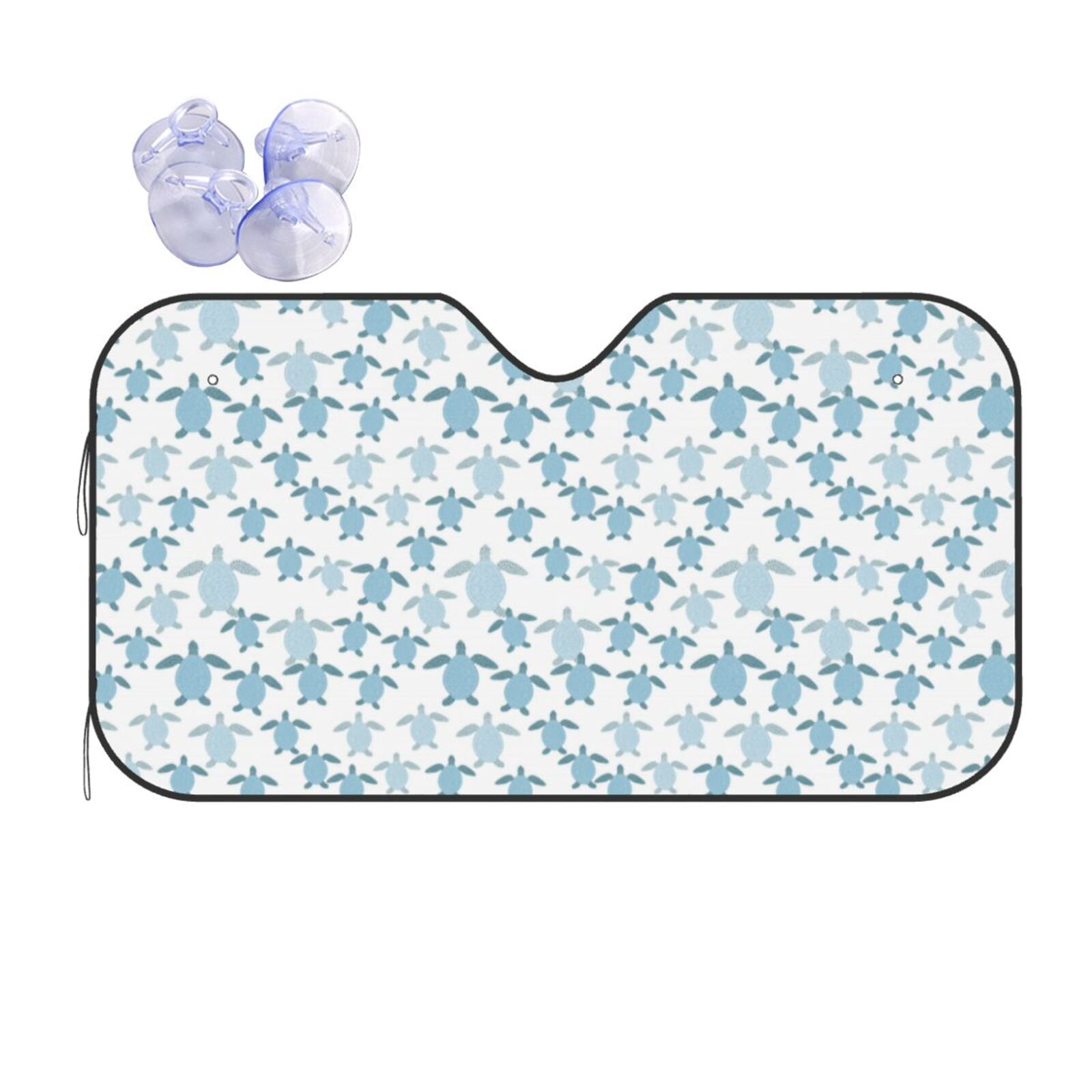 Coaee Hand Drawn Turtle Print Car Sunshade Windshield Sun Shade Reflect ...
