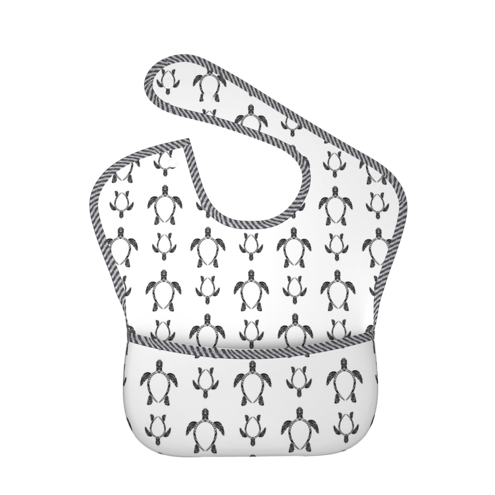 Coaee Hand Drawn Turtle for Proof Baby Bib with Food Catcher,Waterproof ...