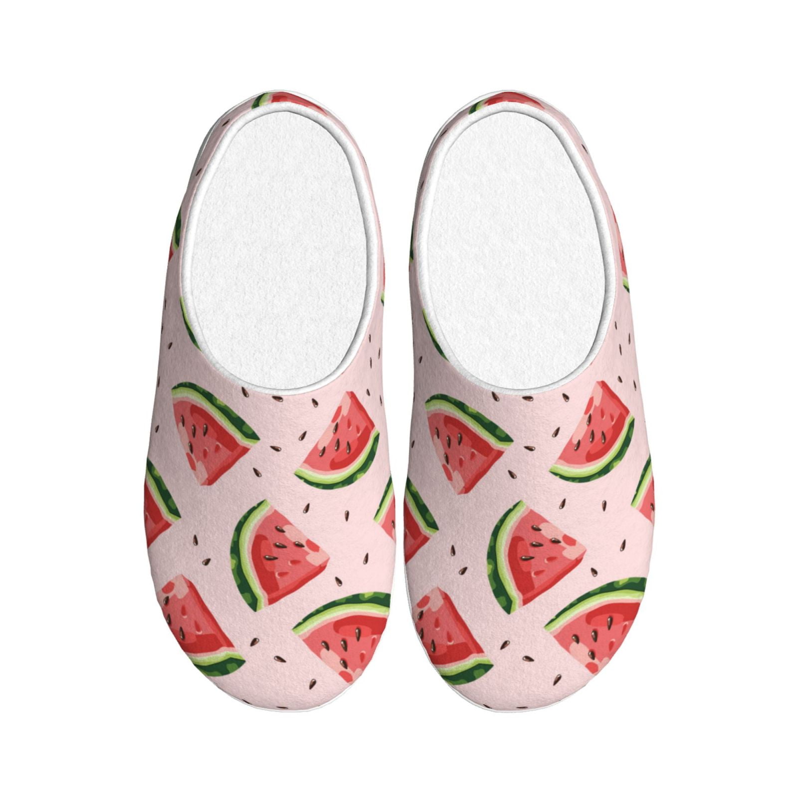 Coaee Hand Drawn Watermelon for Mens Slippers Indoor Slip On Shoes ...