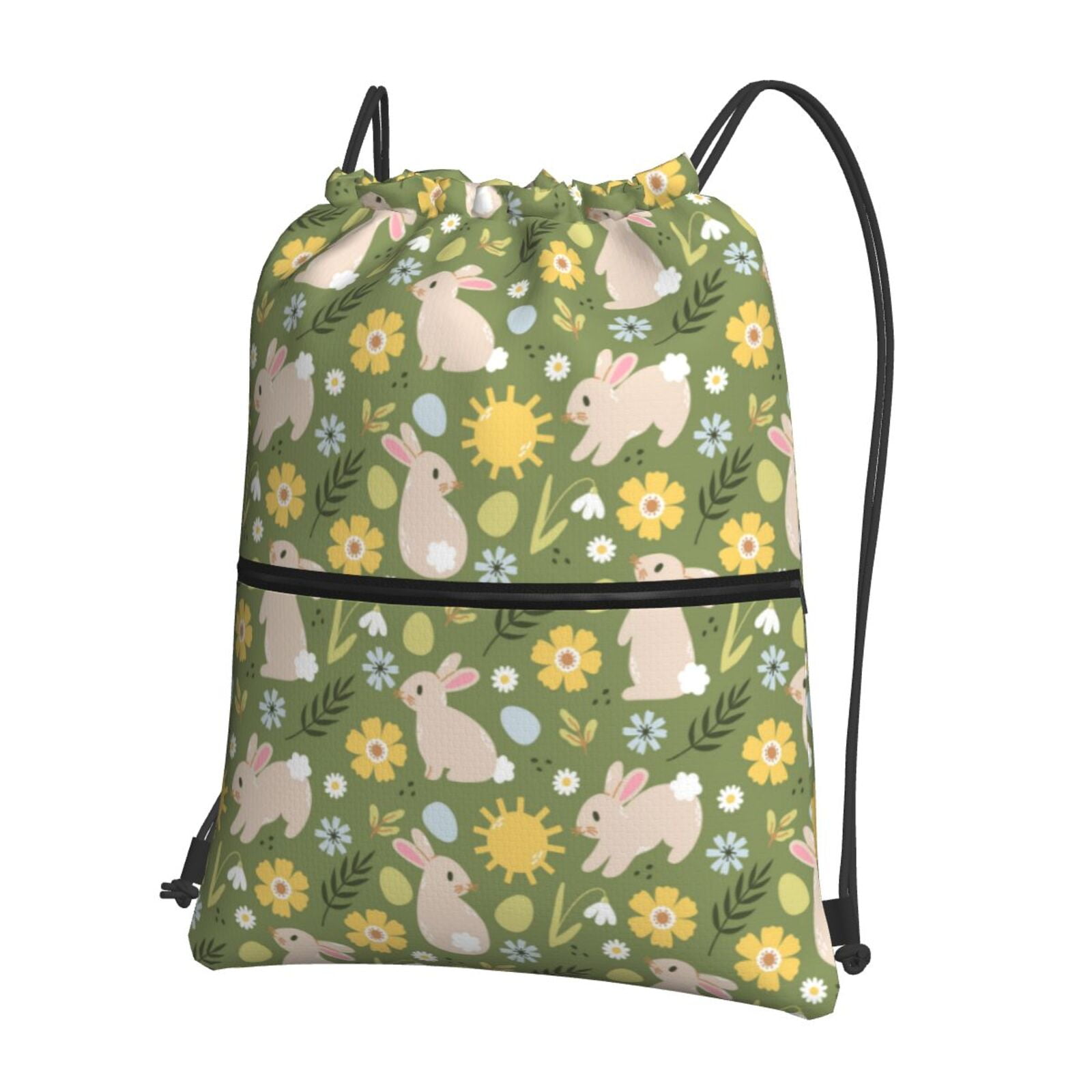 Coaee Happy Easter for Drawstring zipper Backpack Sport Gym Sackpack ...