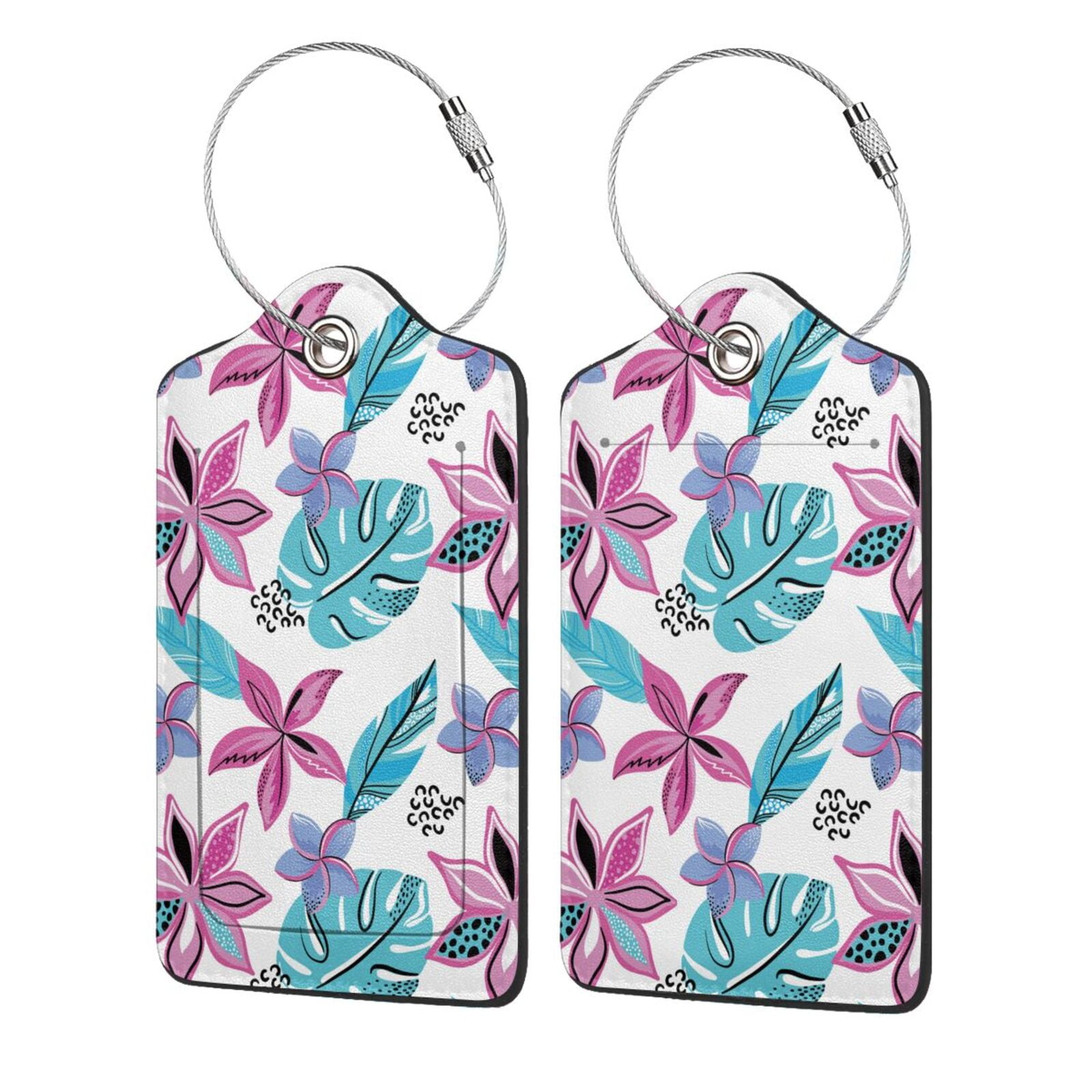 Coaee Hawaiian Style Untethered Leather Luggage Tags for Suitcases ...