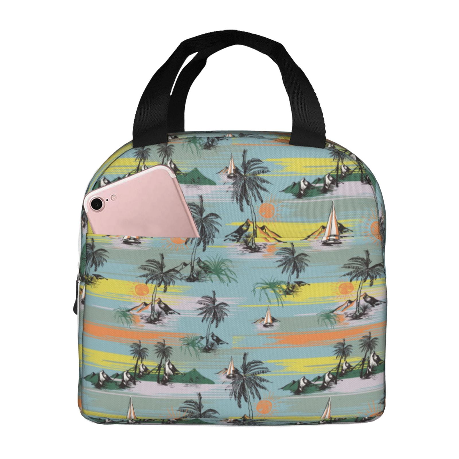 Coaee Hawaiian Style for Reusable Thermal Soft Leakproof Lunch Box for ...