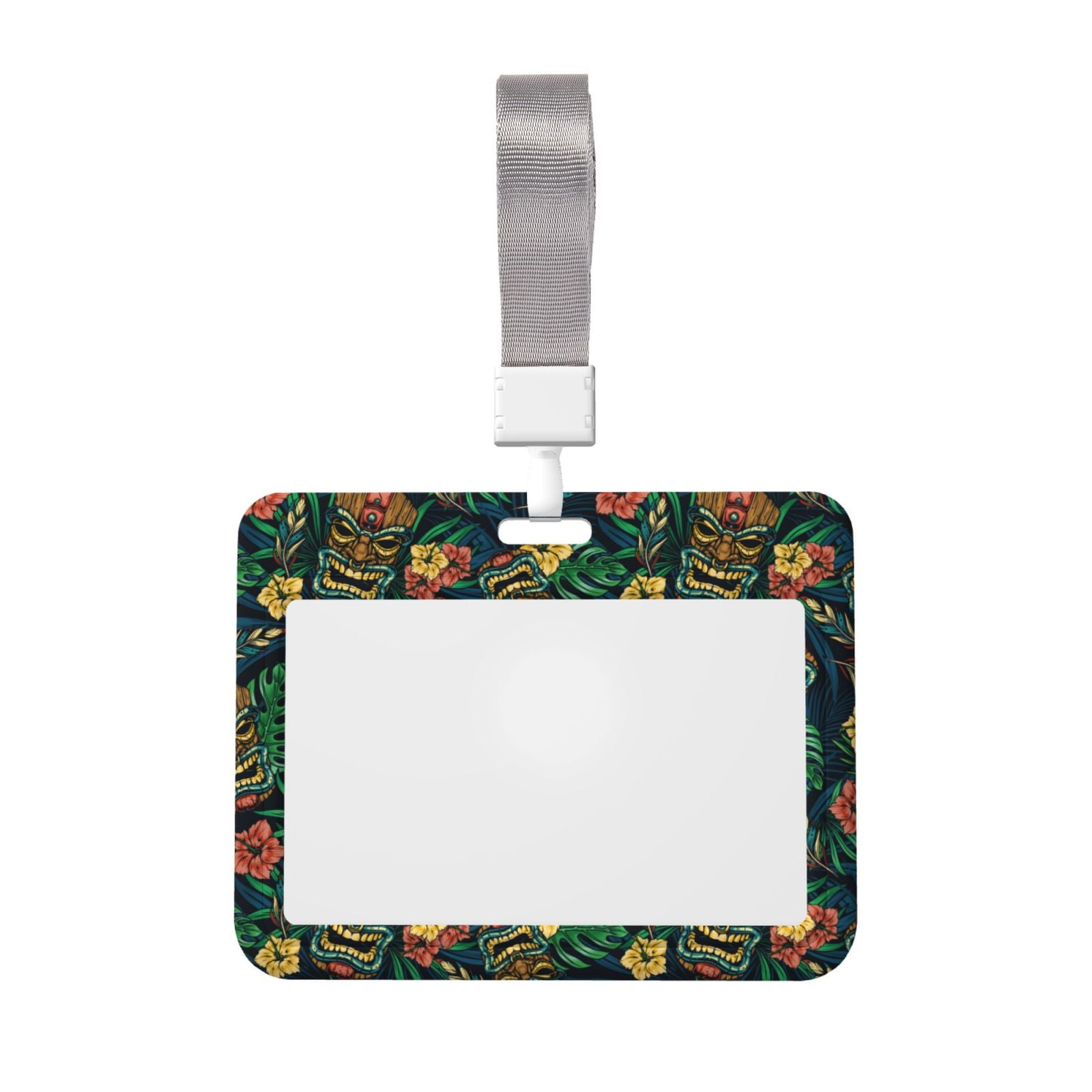 Coaee Hawaiian Tribal Mask for Card Badge Holder Soft Waterproof Card ...