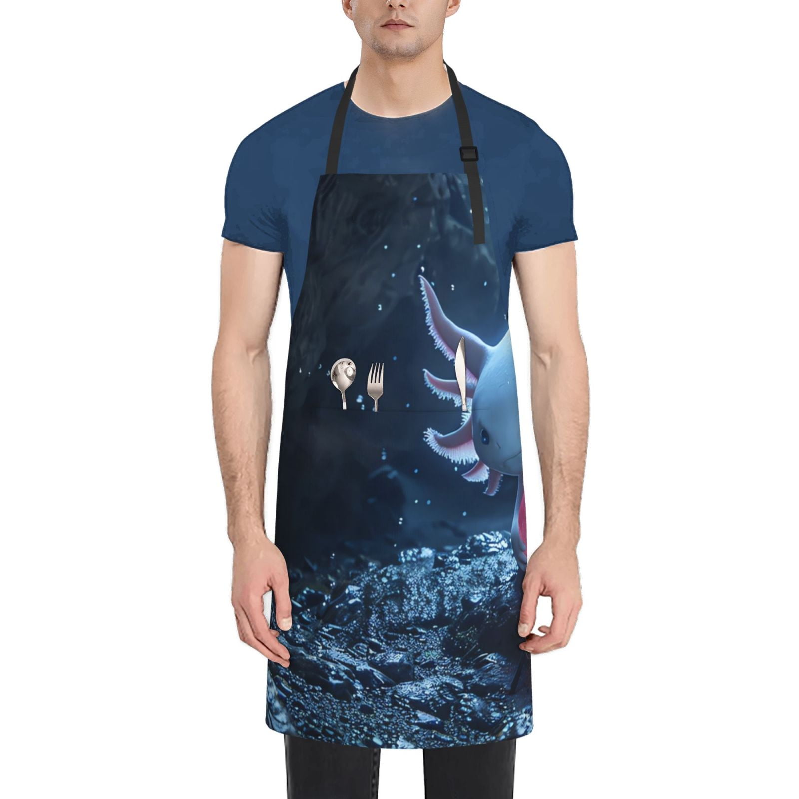 Coaee Heart Axolotl for Waterproof Apron for Unisex Adult with ...