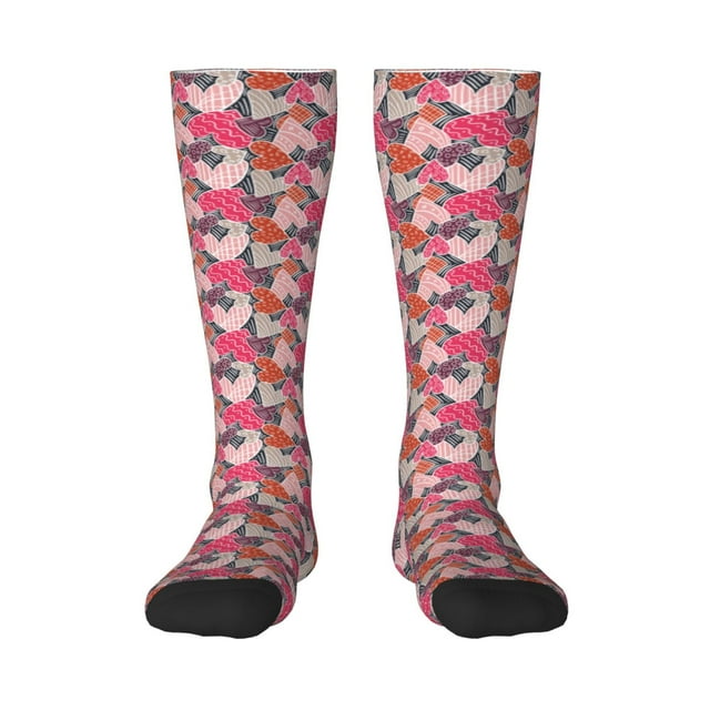 Coaee Hearts for Valentines day Socks, Stylish Sports High Socks ...
