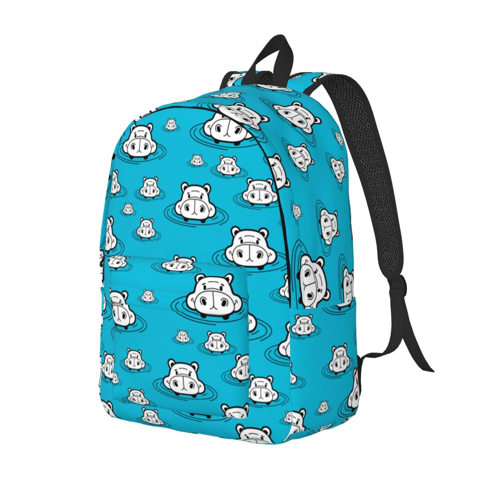 Coaee Hippo In Water Head for Canvas Backpack for Hiking, Camping ...