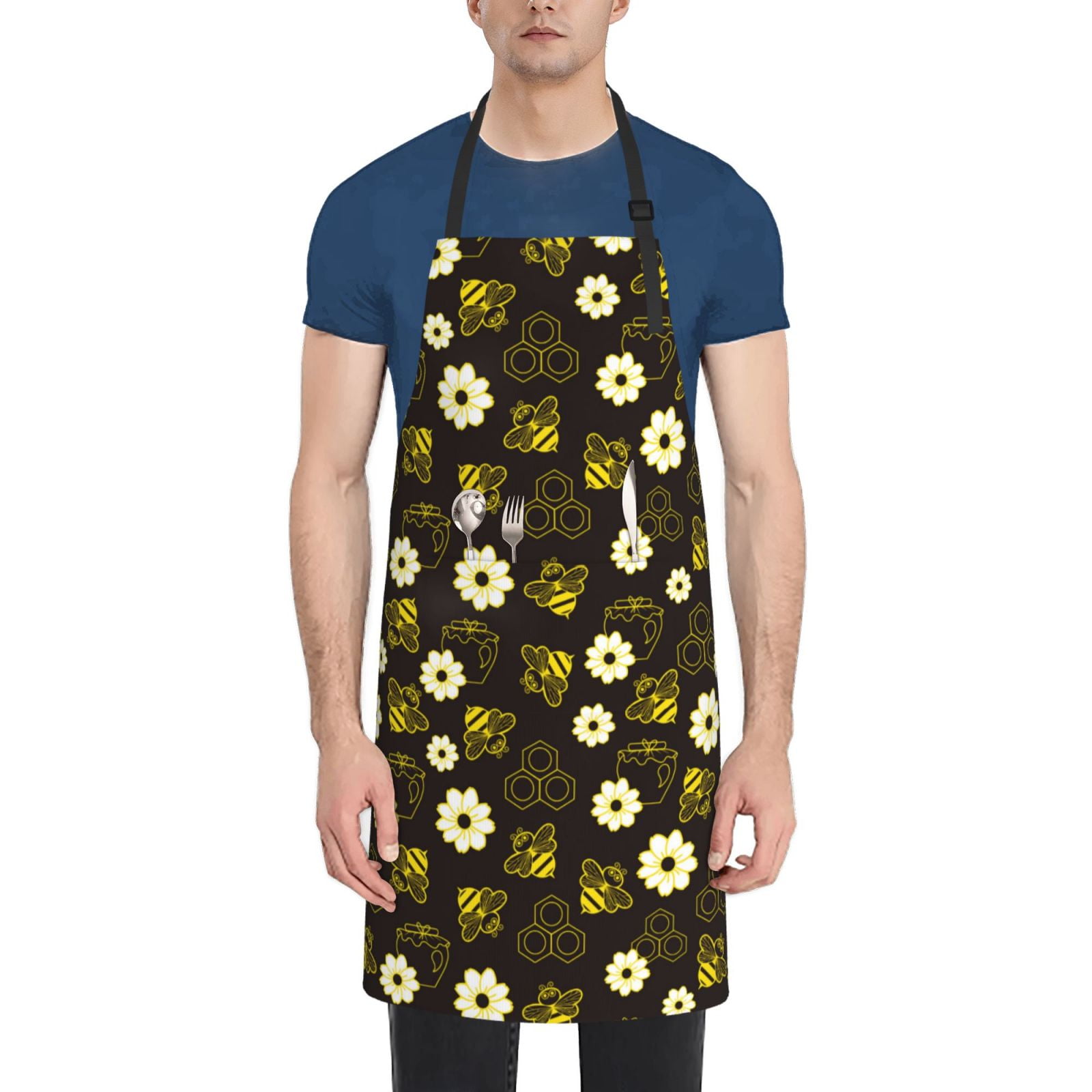 Coaee Honey Bees With Flowers for Waterproof Apron for Unisex Adult ...