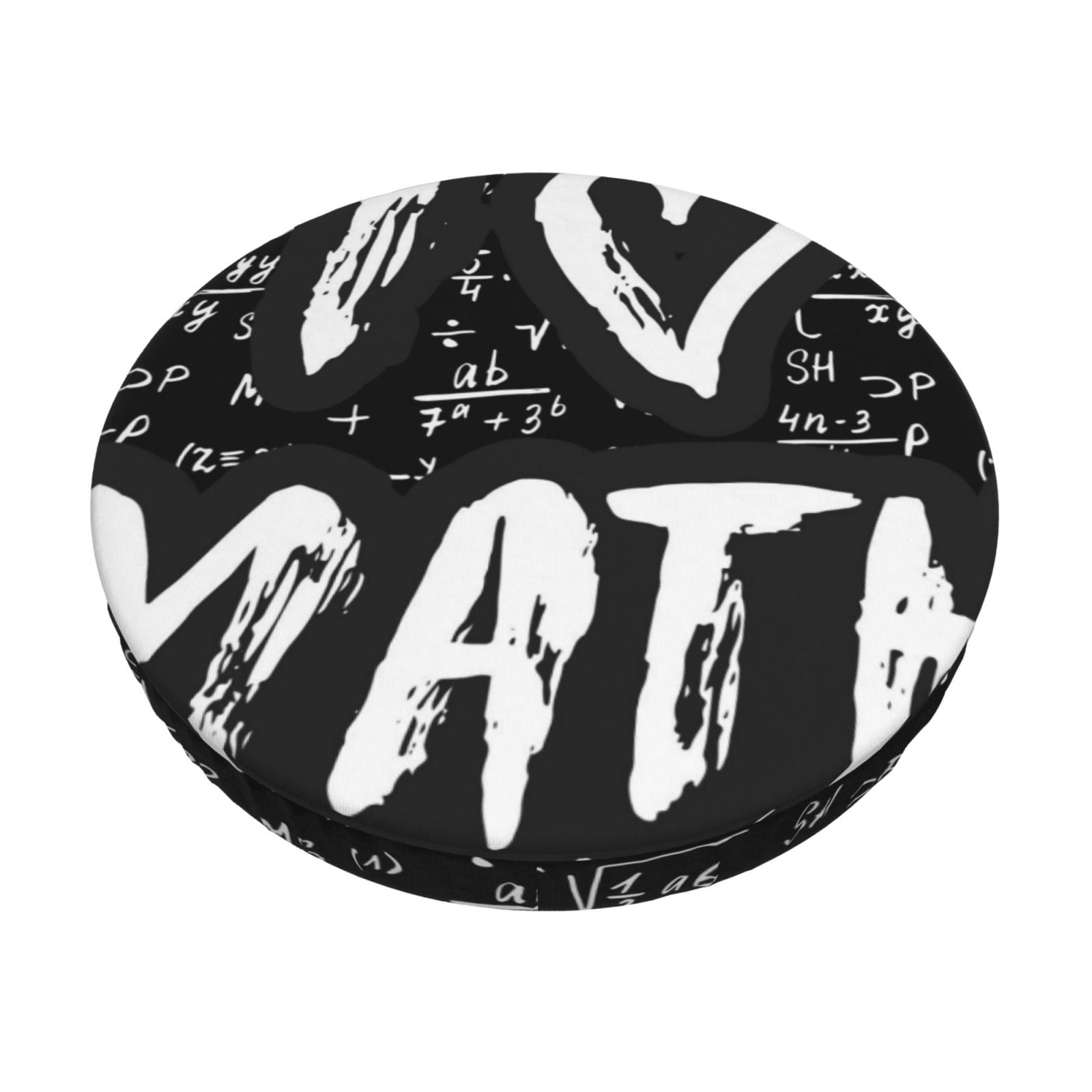 Coaee I love Math Round Bar Stool Seat Covers Washable Stool Cushion ...