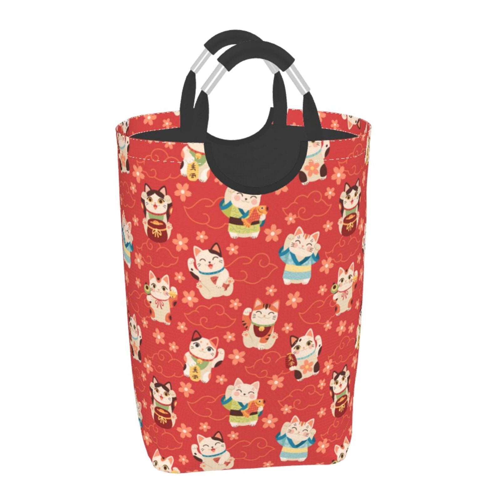 Coaee Japanese Maneki Cats for 50L Laundry Baskets with Handles ...