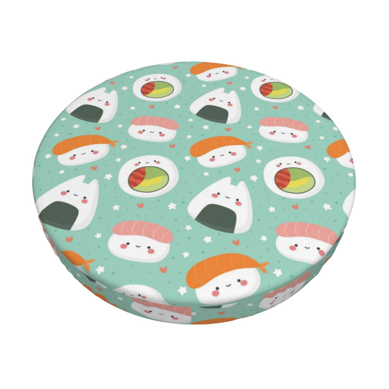 Coaee Kawaii Sushi Round Bar Stool Seat Covers Washable Stool Cushion ...