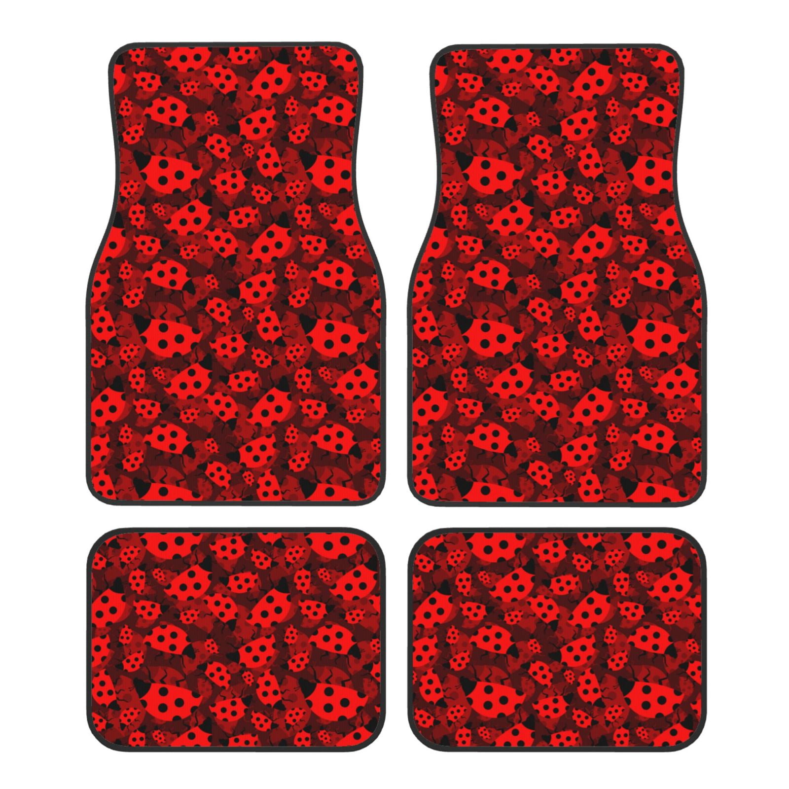 Coaee Ladybugs 1 pattern Car Foot Mat Four-Piece Set Anti-Slip Design ...