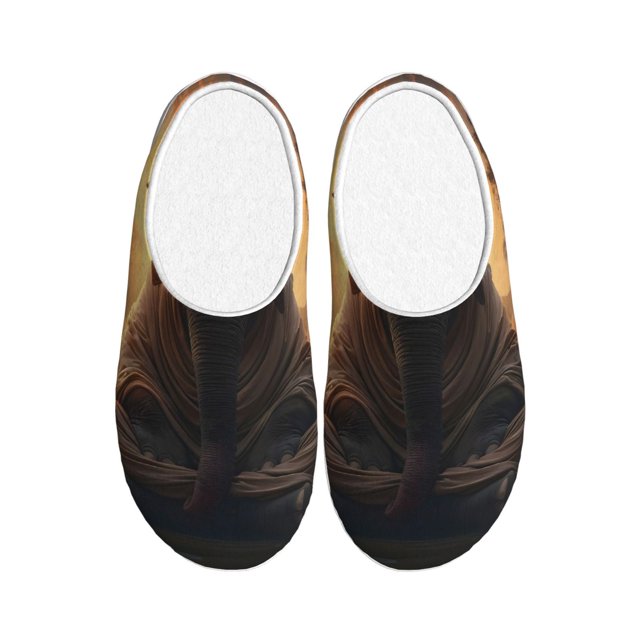 Coaee Lake Meditating Elephant for Mens Slippers Indoor Slip On Shoes ...
