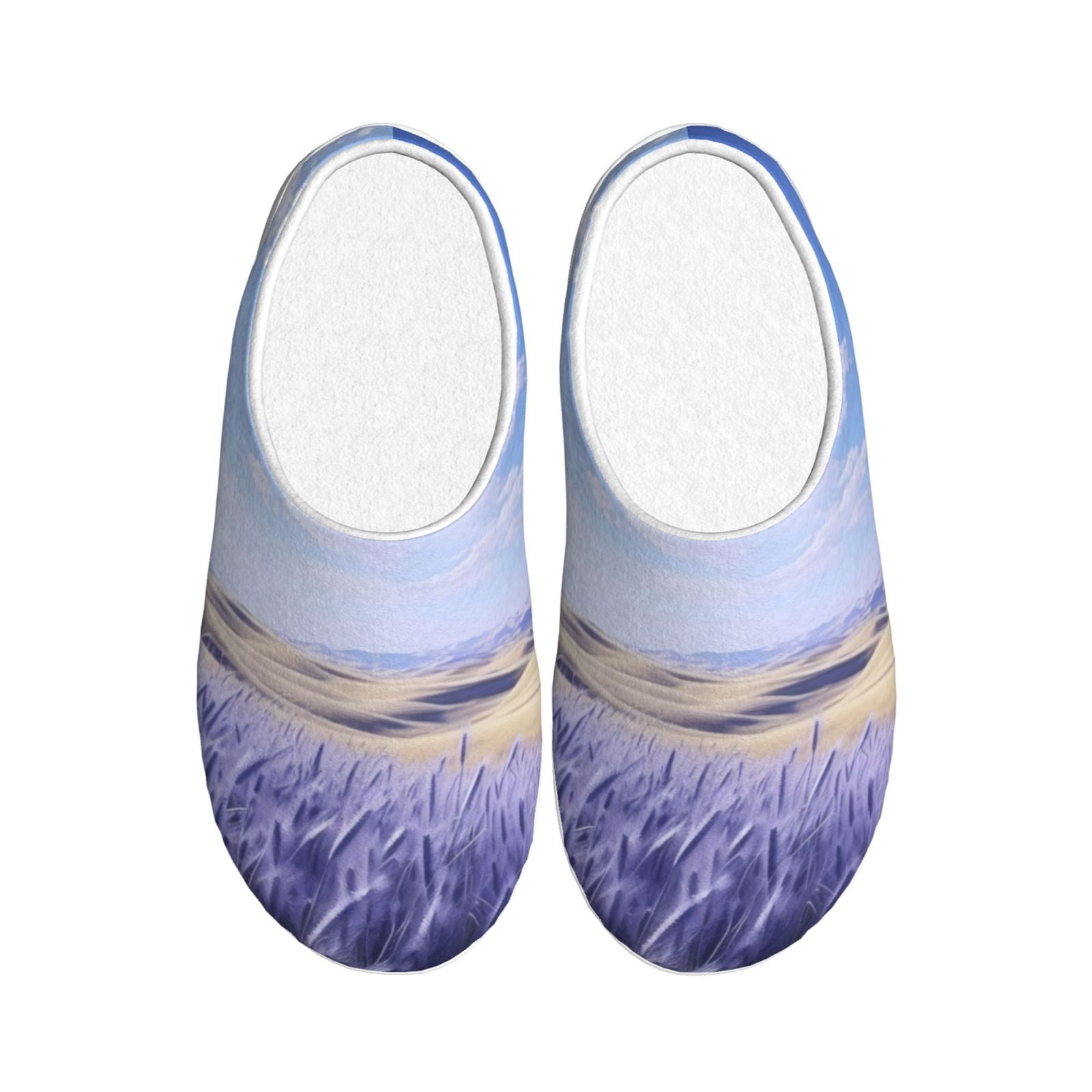 Coaee Lavender Fields Under Blue Sky for Mens Slippers Indoor Slip On ...