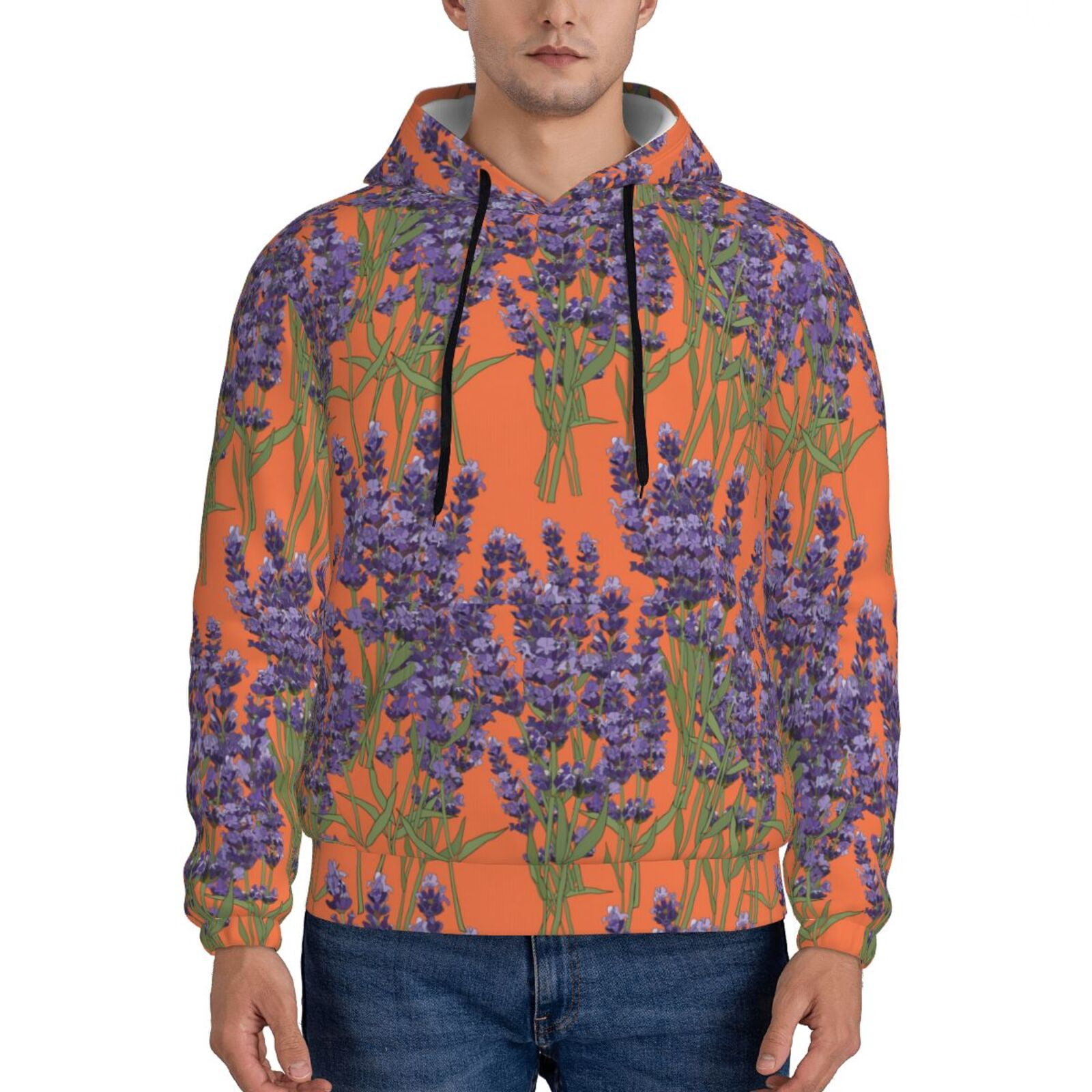 Coaee Lavender Flowers for Adult Hoodie Pullover Sweatshirt for Men ...