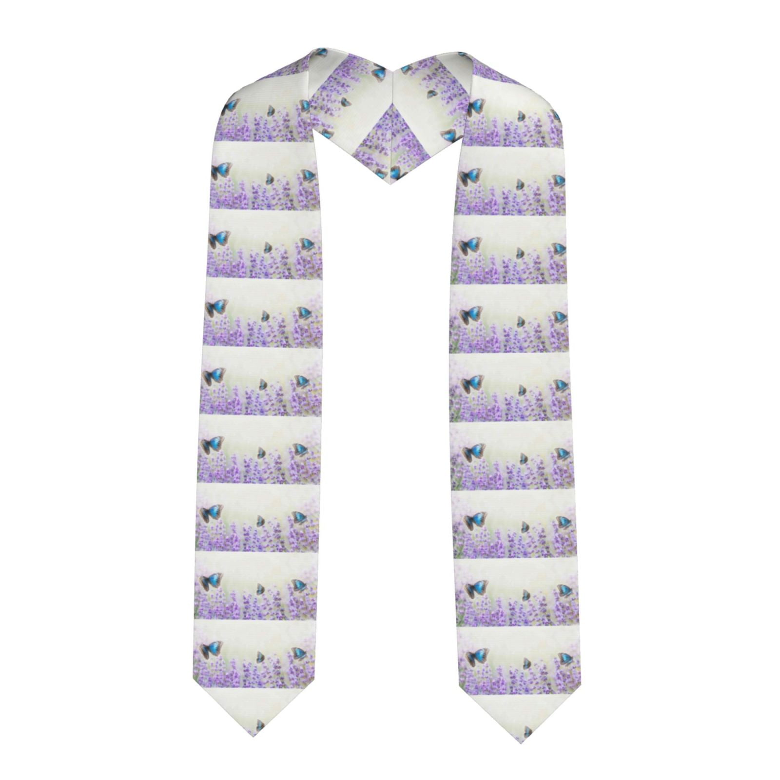 Coaee Lavender and Butterfly Graduation Stole, Unisex, 72" Long ...